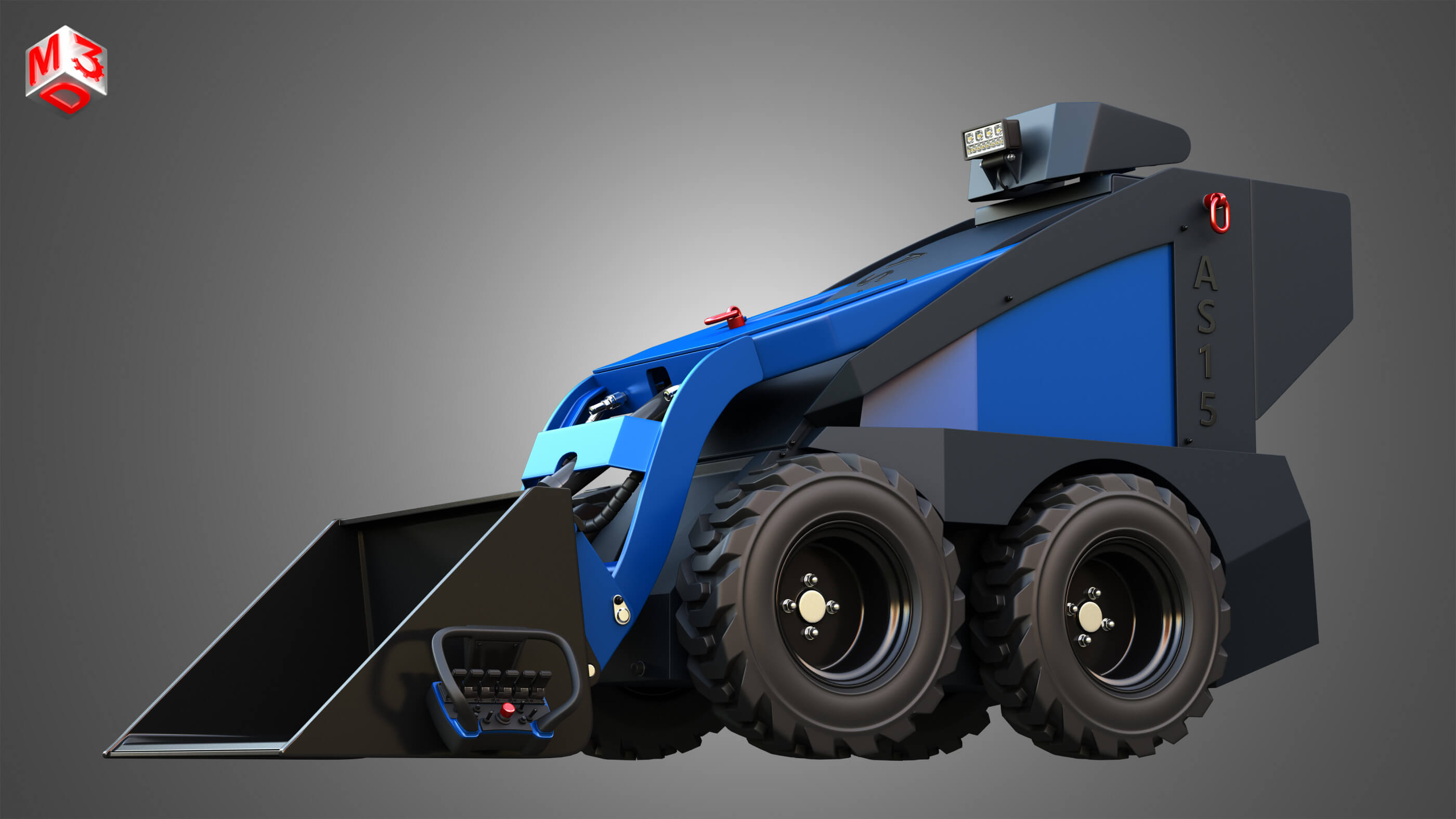 Conmeq AS15 Mini Skid Steer - Loader Bucket 3D Model by Markos3d