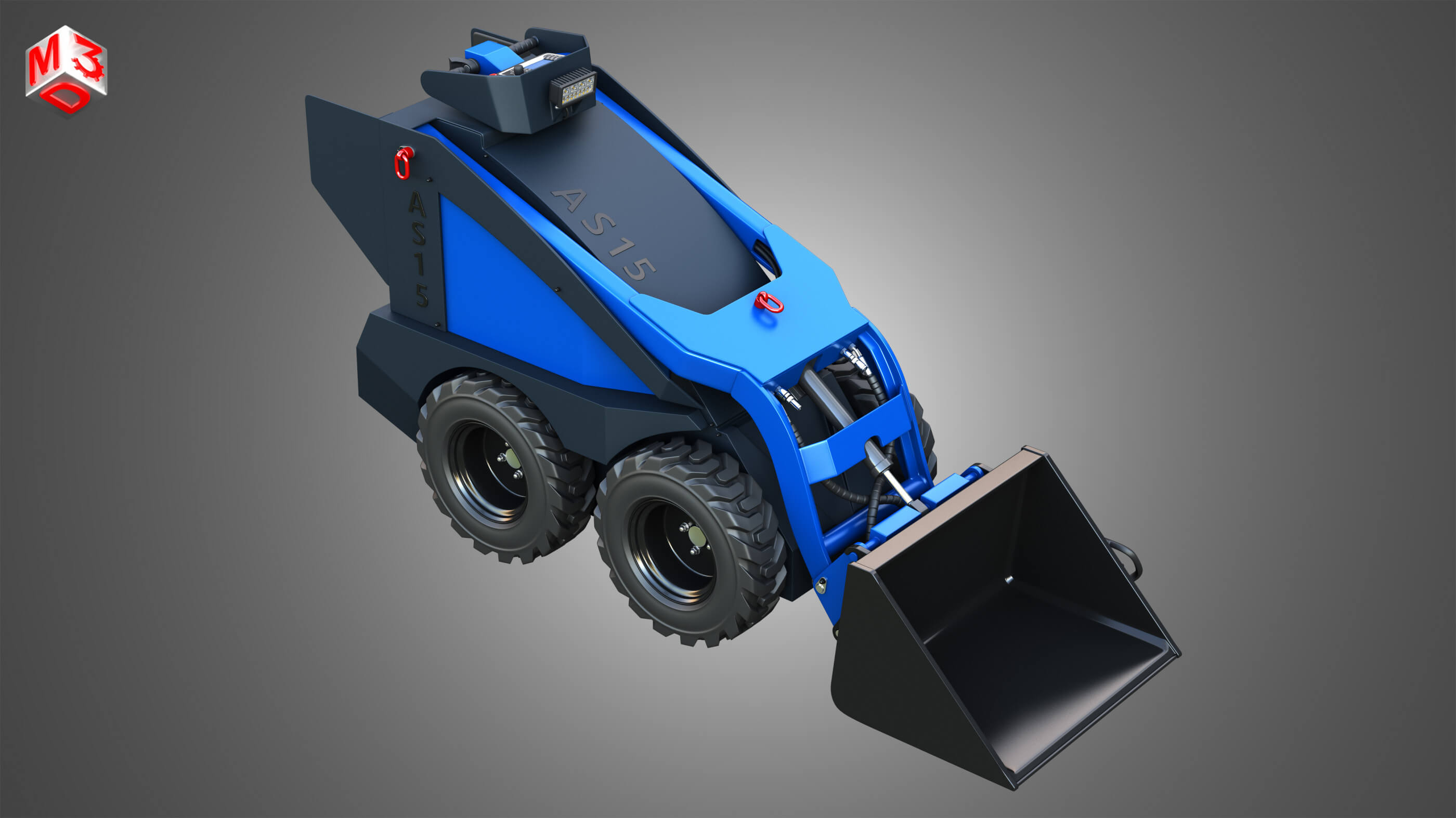 Conmeq AS15 Mini Skid Steer - Loader Bucket 3D Model by Markos3d