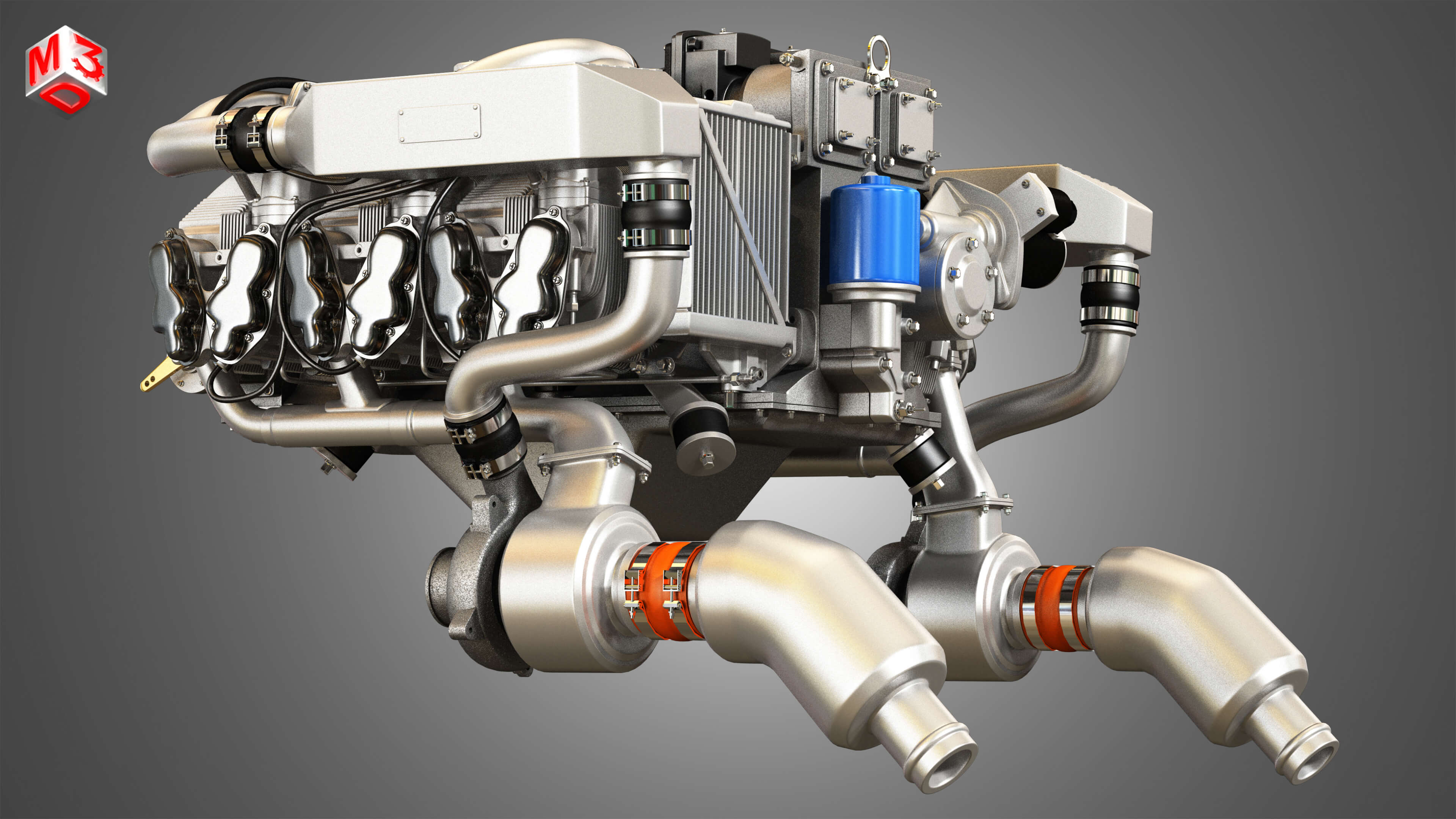 Continental Io 550 Engine - Ready for 3D Print - Special Edi by Markos3d