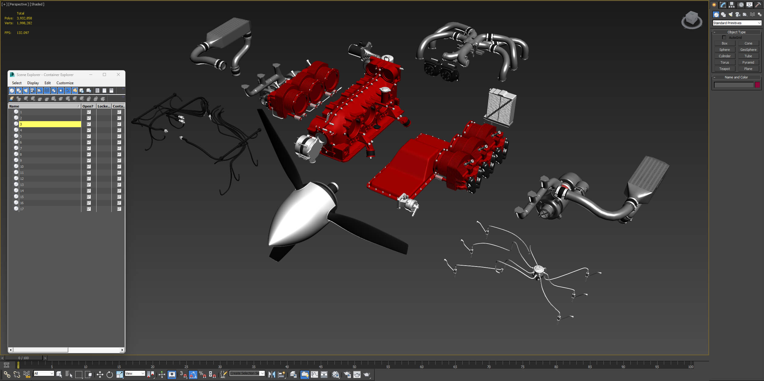 Continental Io 550 Engine - Ready for 3D Print - Special Edi by Markos3d