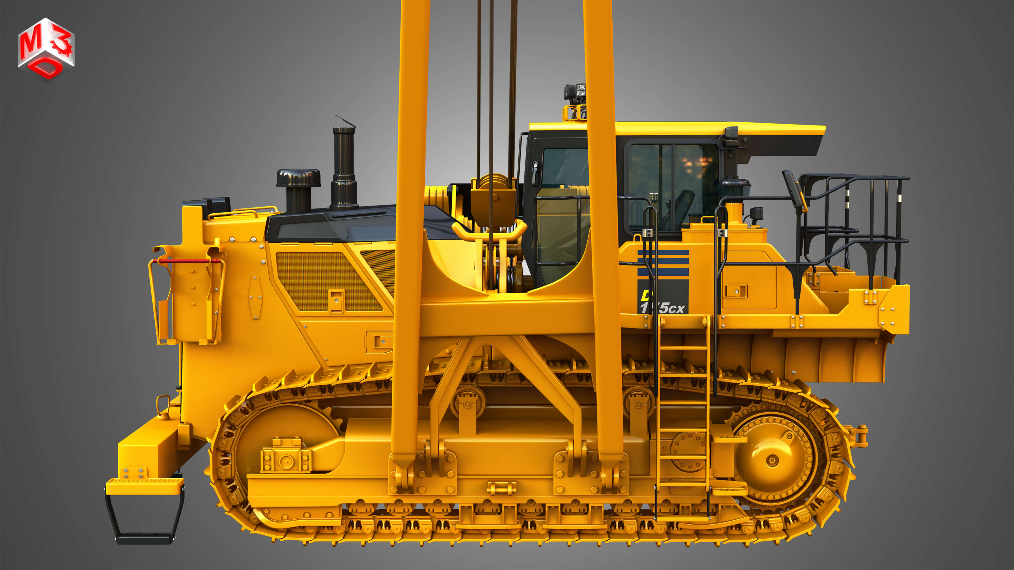 D155Cx-8 Oval Track Pipelayer 3D Model by Markos3d