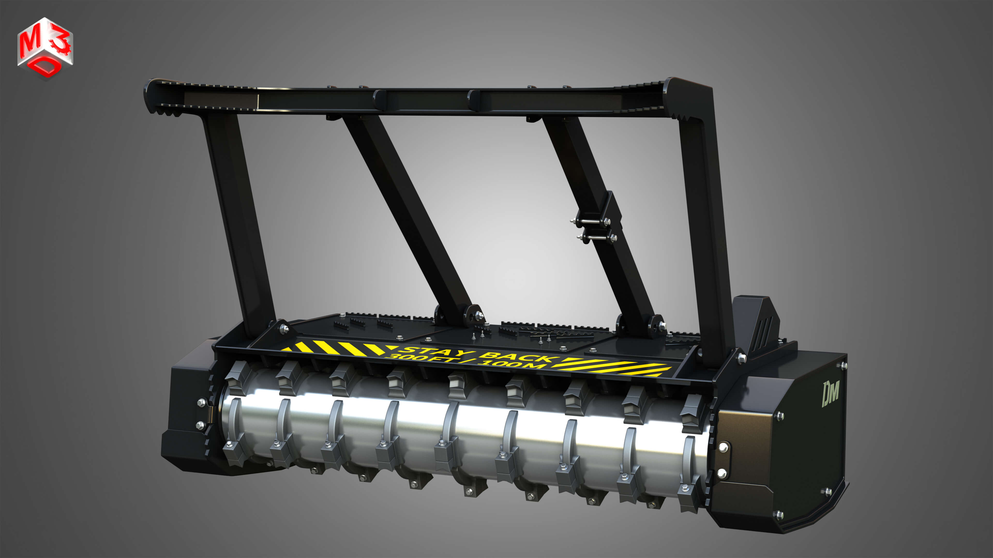 Drum Mulcher Compact Track - Skid Steer Loader Attachment 3D Model by ...