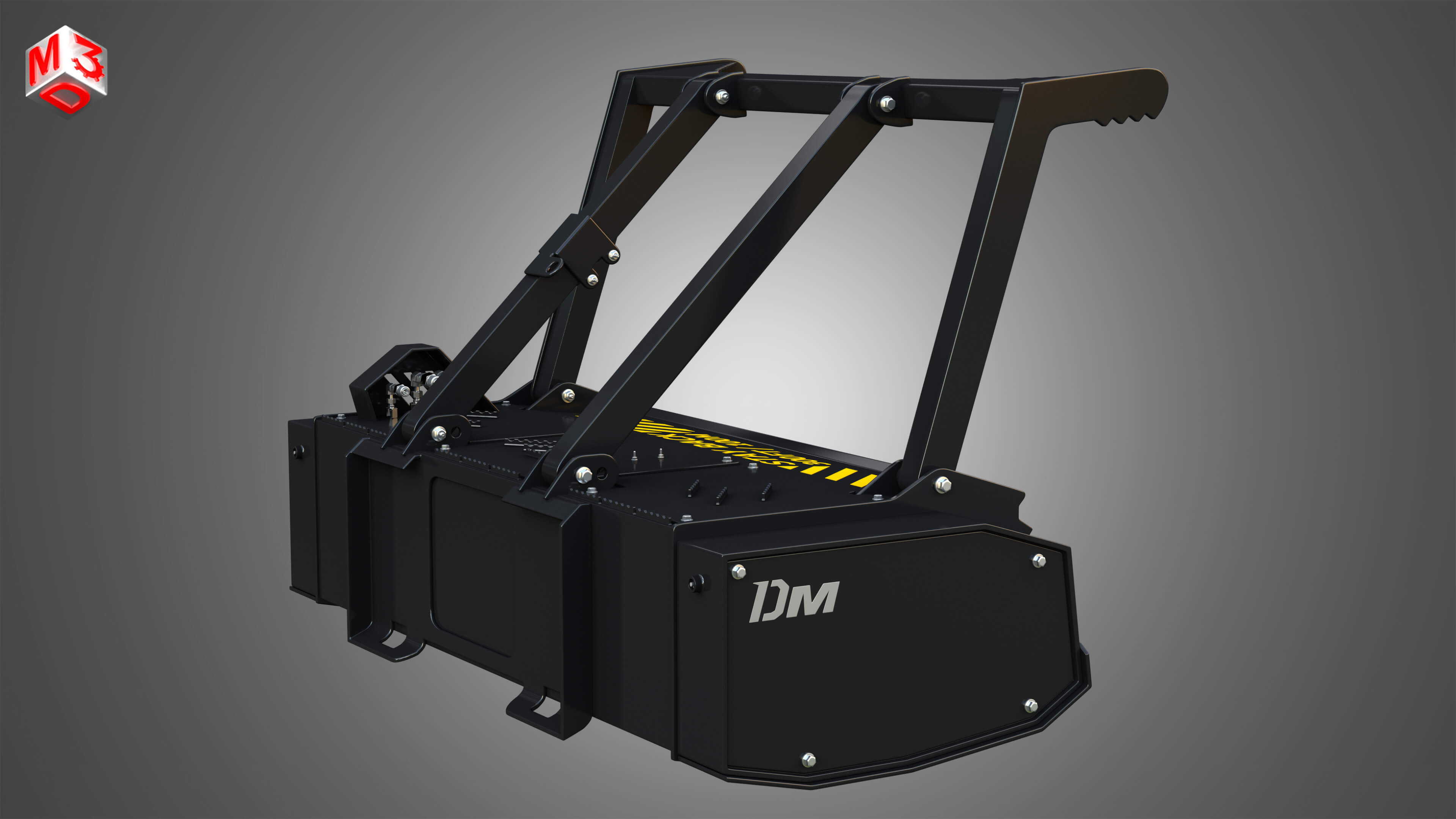 Drum Mulcher Compact Track - Skid Steer Loader Attachment 3D Model by ...