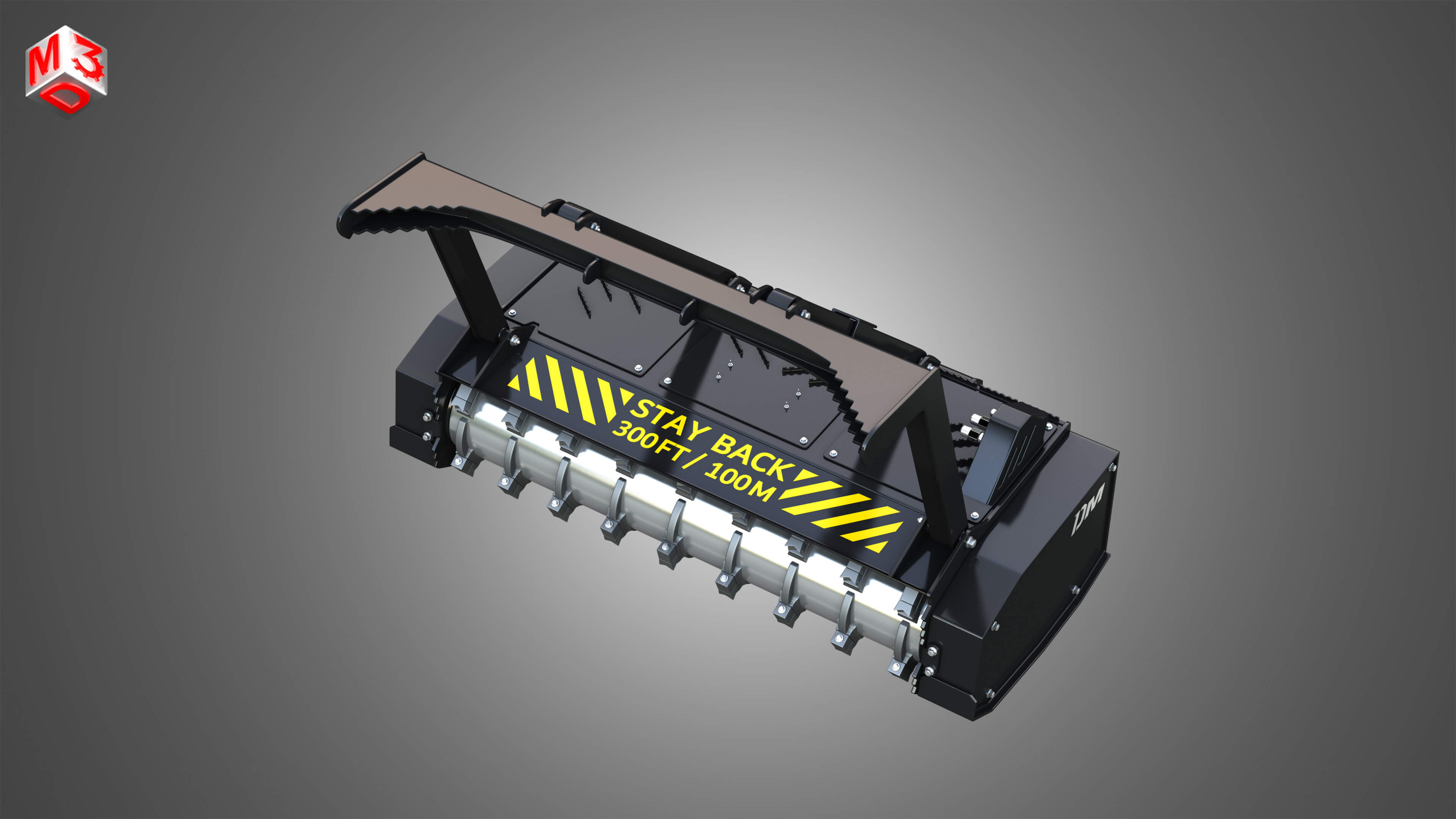 Drum Mulcher Compact Track - Skid Steer Loader Attachment 3D Model by ...