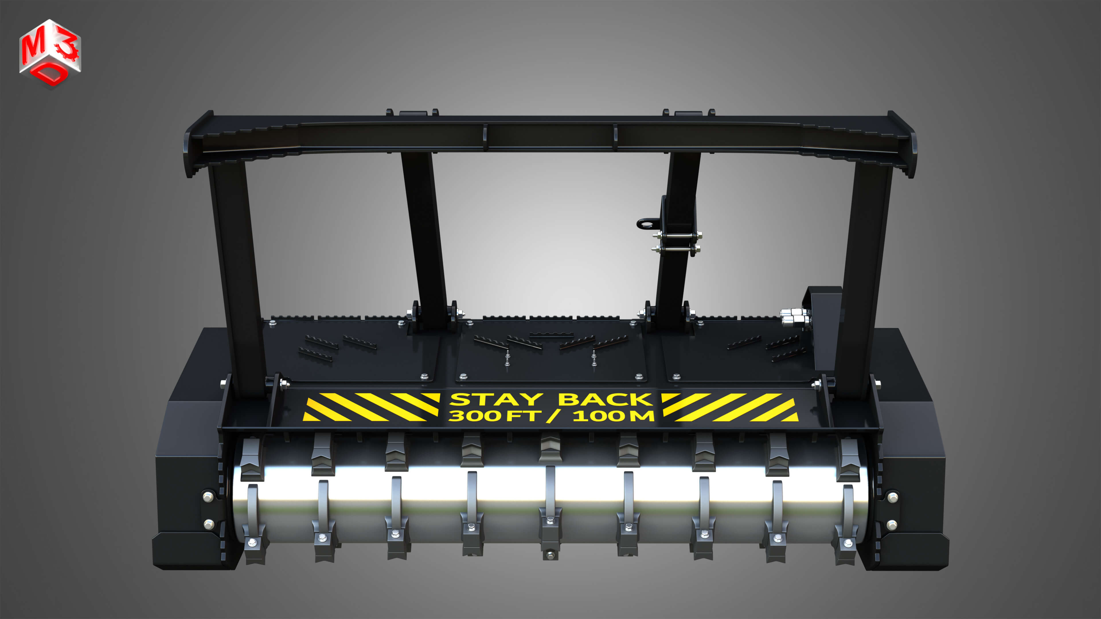 Drum Mulcher Compact Track - Skid Steer Loader Attachment 3D Model by ...