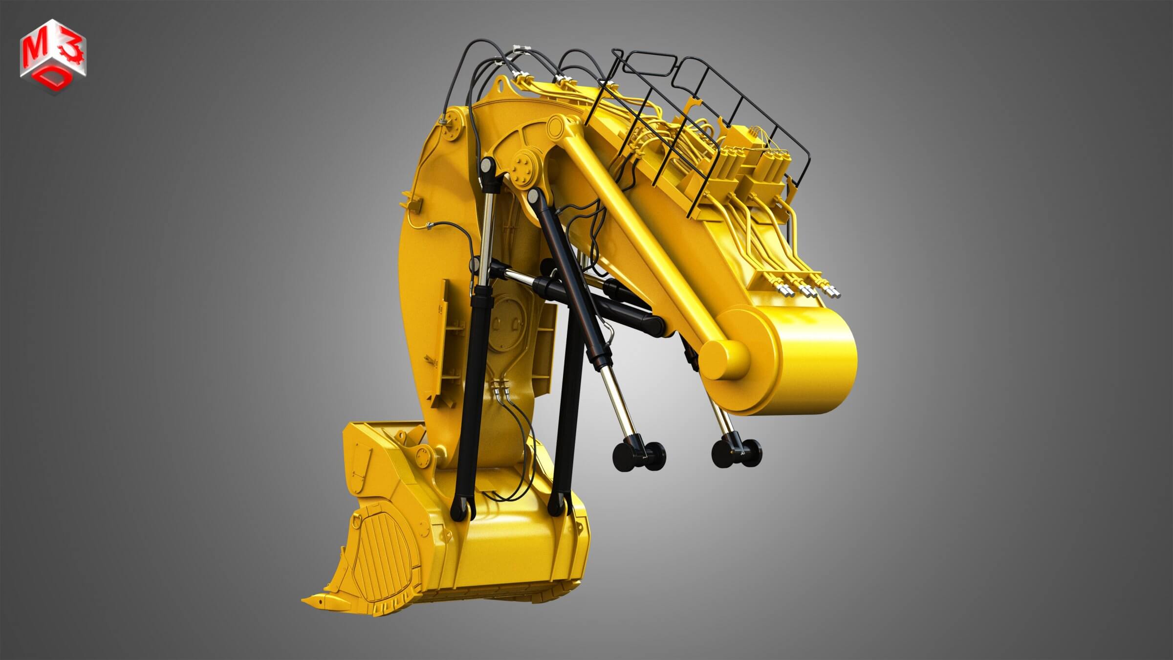 Excavator Hydraulic Loading Arm - 3D Model by Markos3d