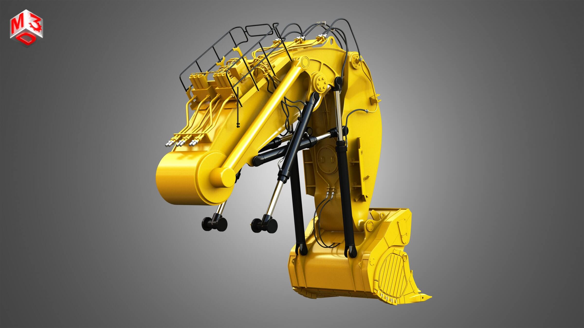 Excavator Hydraulic Loading Arm - 3D Model by Markos3d