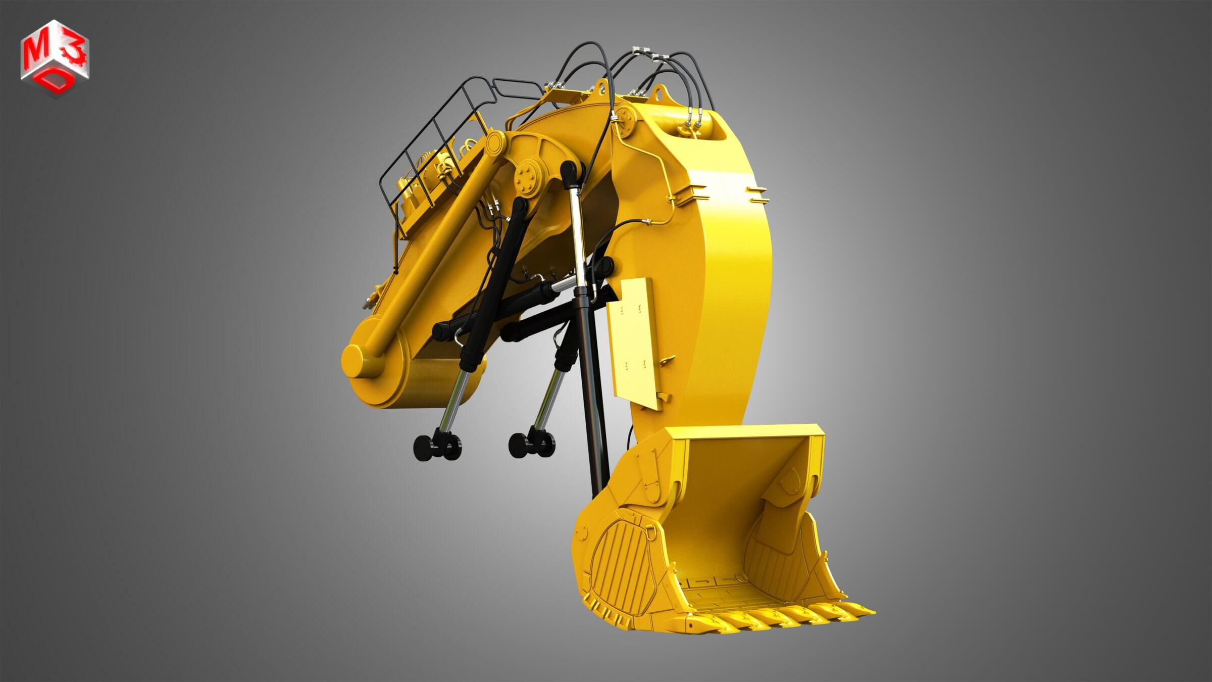 Excavator Hydraulic Loading Arm - 3D Model by Markos3d