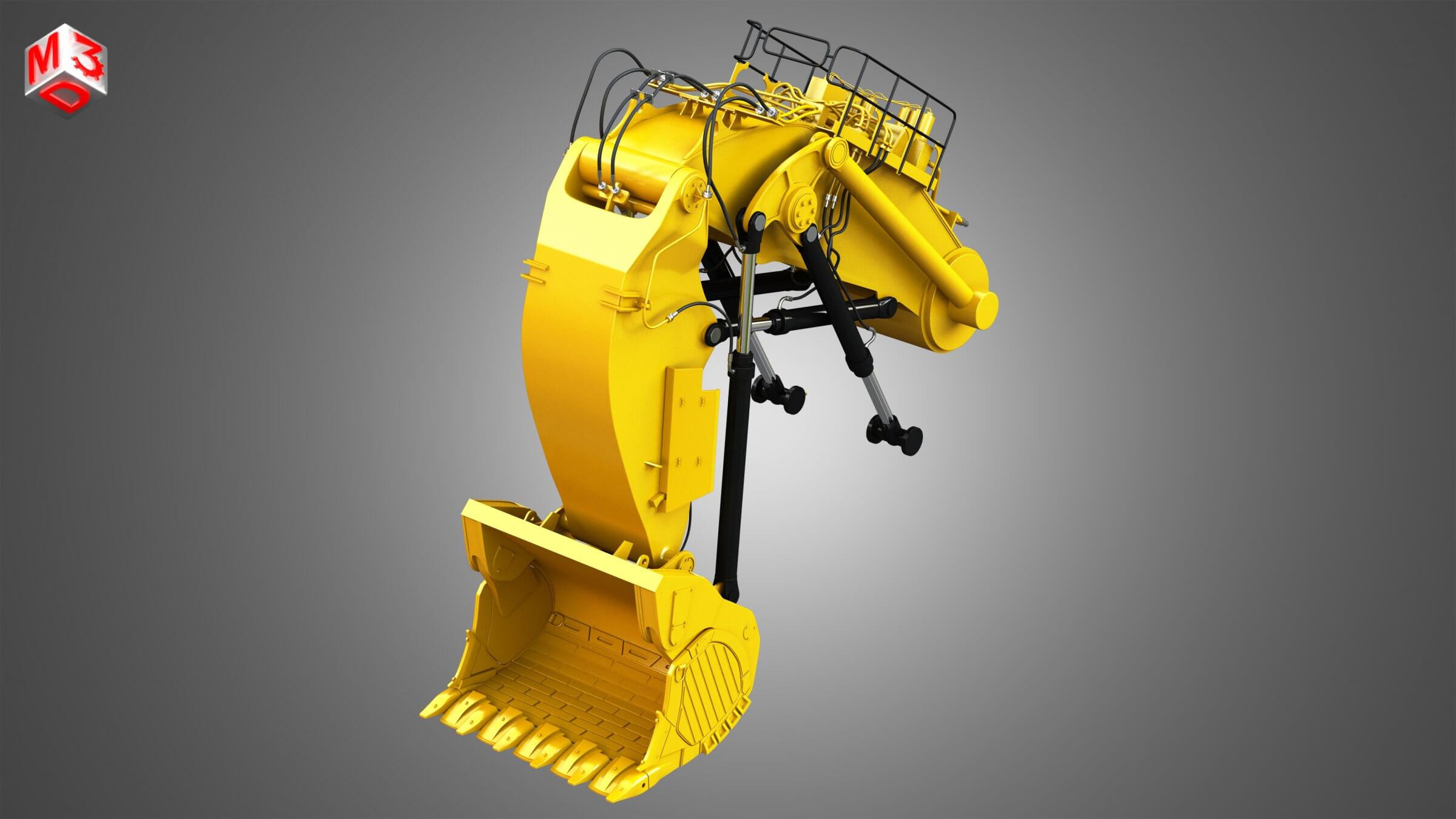 Excavator Hydraulic Loading Arm - 3D Model by Markos3d