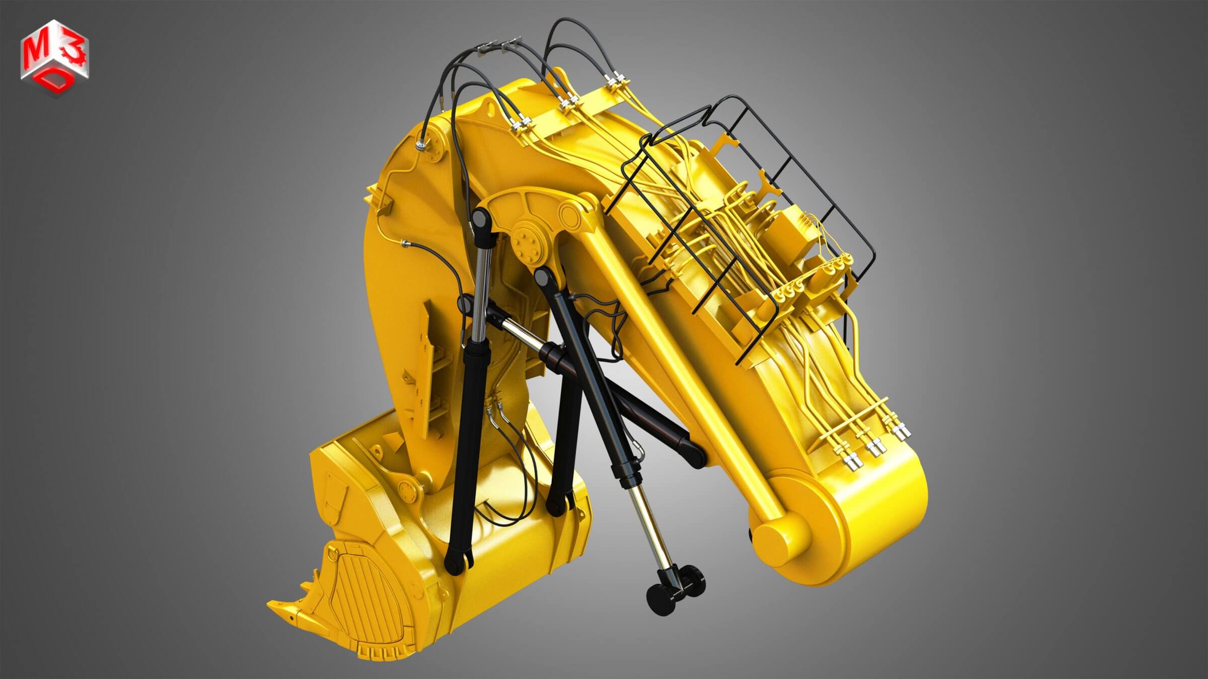 Excavator Hydraulic Loading Arm - 3D Model by Markos3d