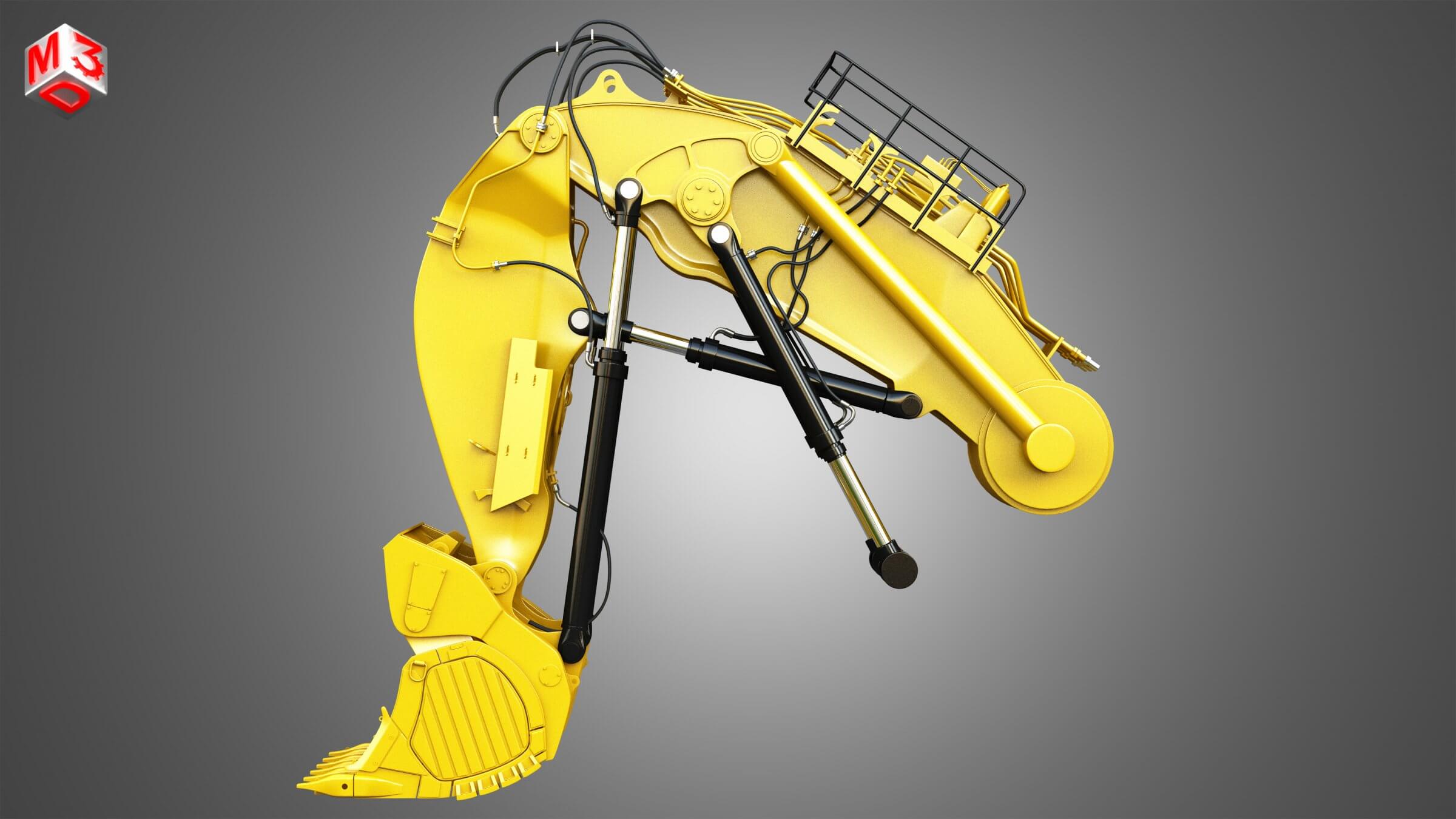 Excavator Hydraulic Loading Arm - 3D Model by Markos3d