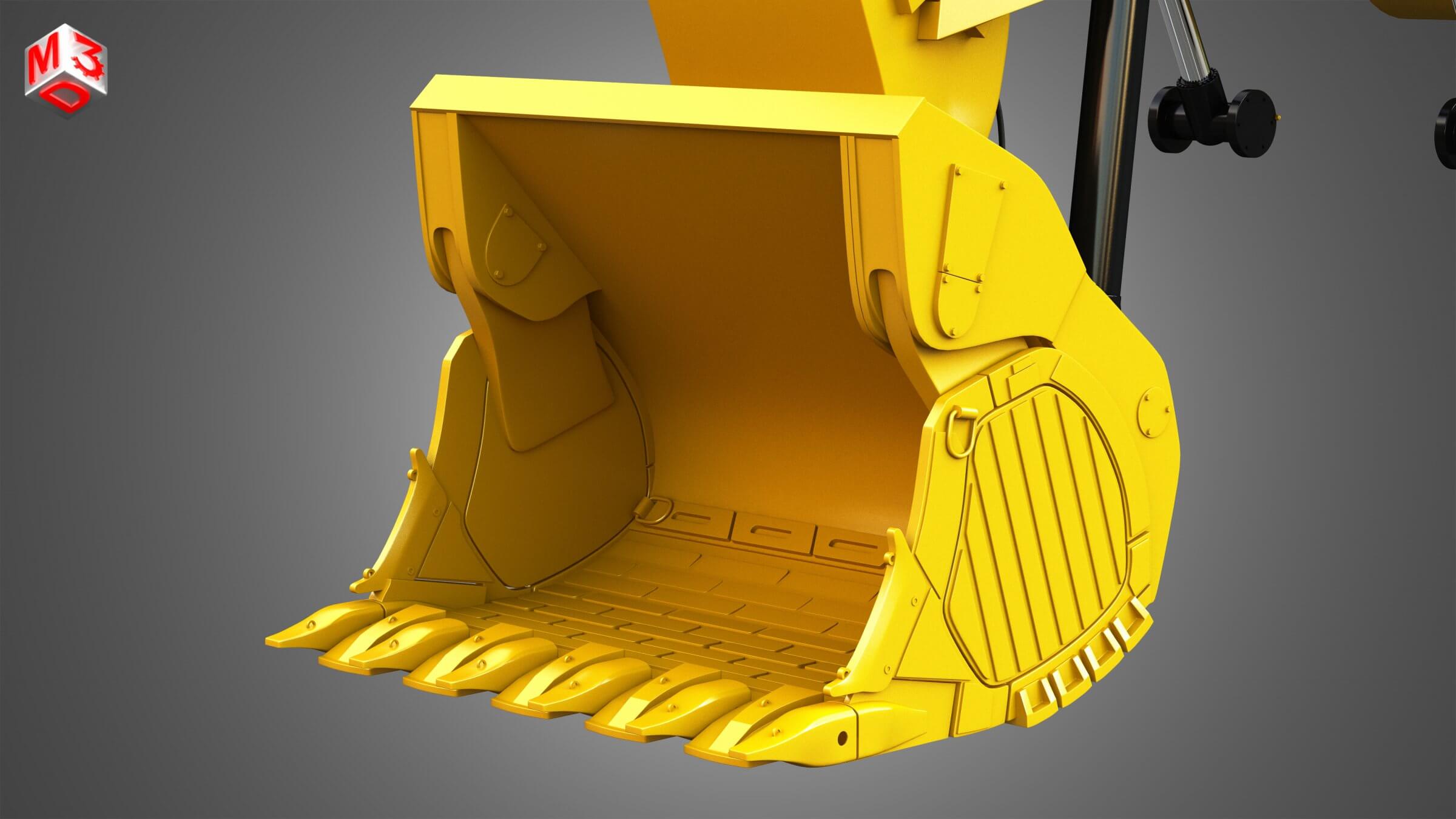 Excavator Hydraulic Loading Arm - 3D Model by Markos3d