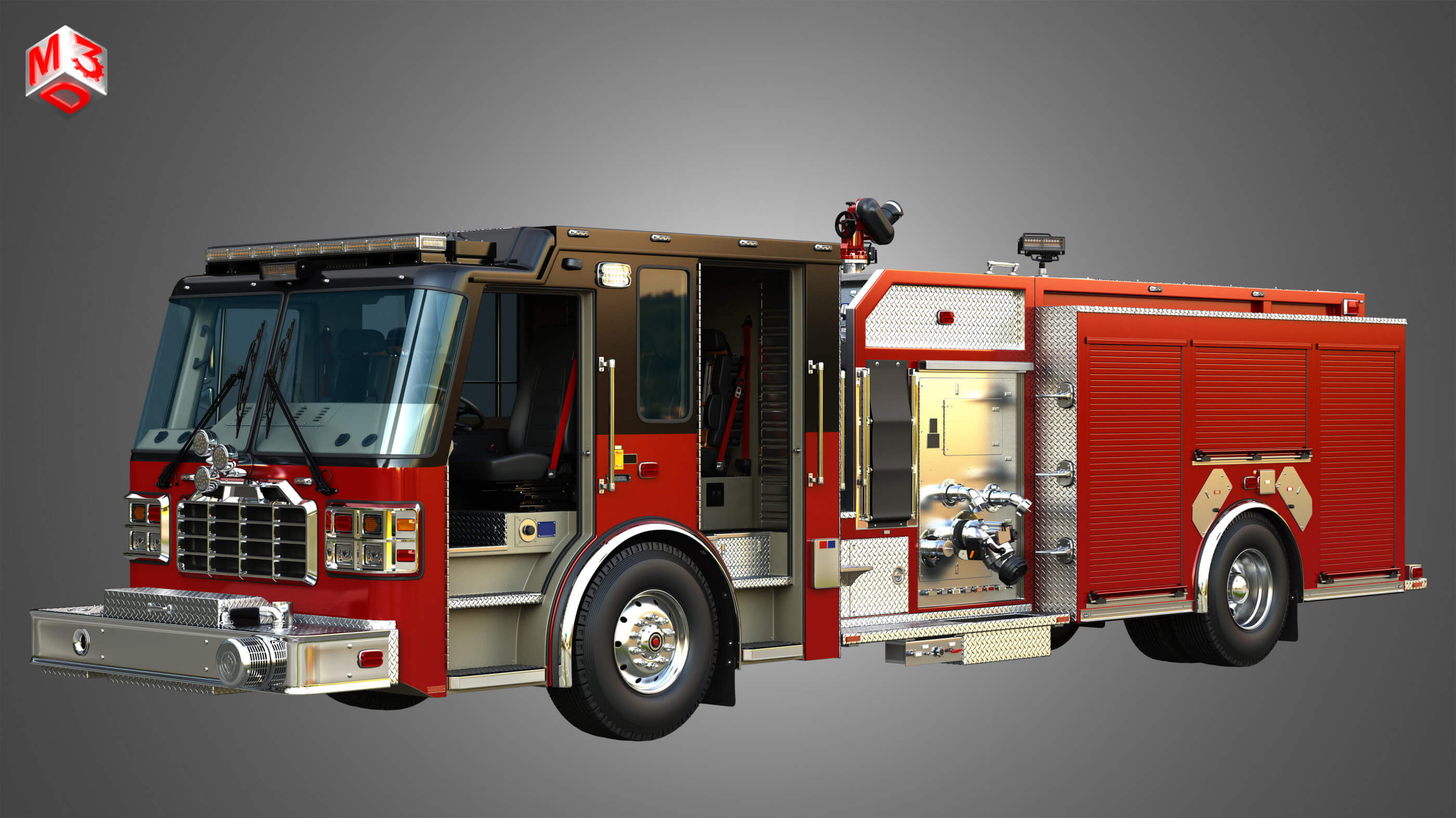 Ferrara Fire Apparatus H-6533 Custom Pumper 3D Model by Markos3d