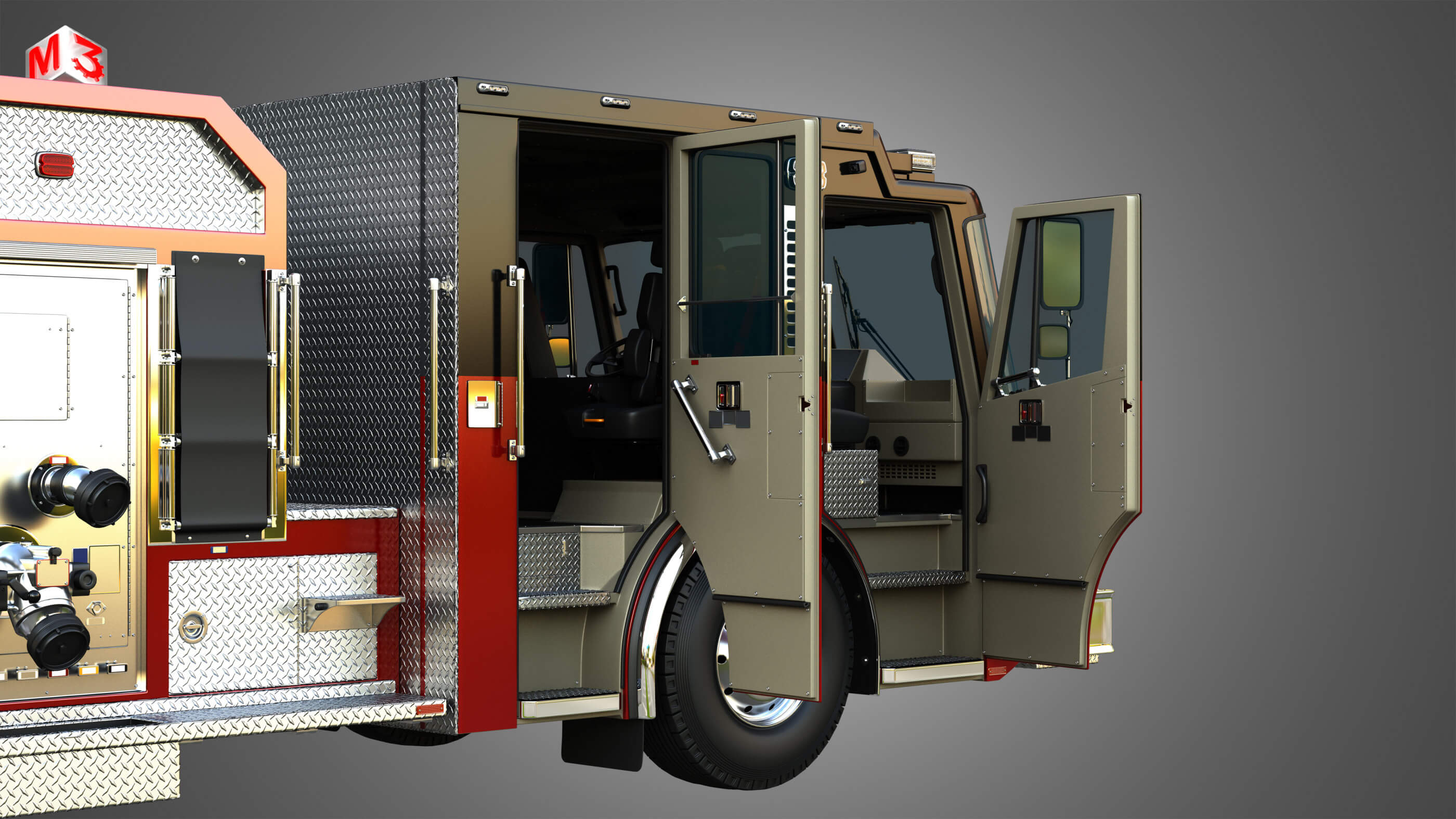 Ferrara Fire Apparatus H-6533 Custom Pumper 3D Model by Markos3d