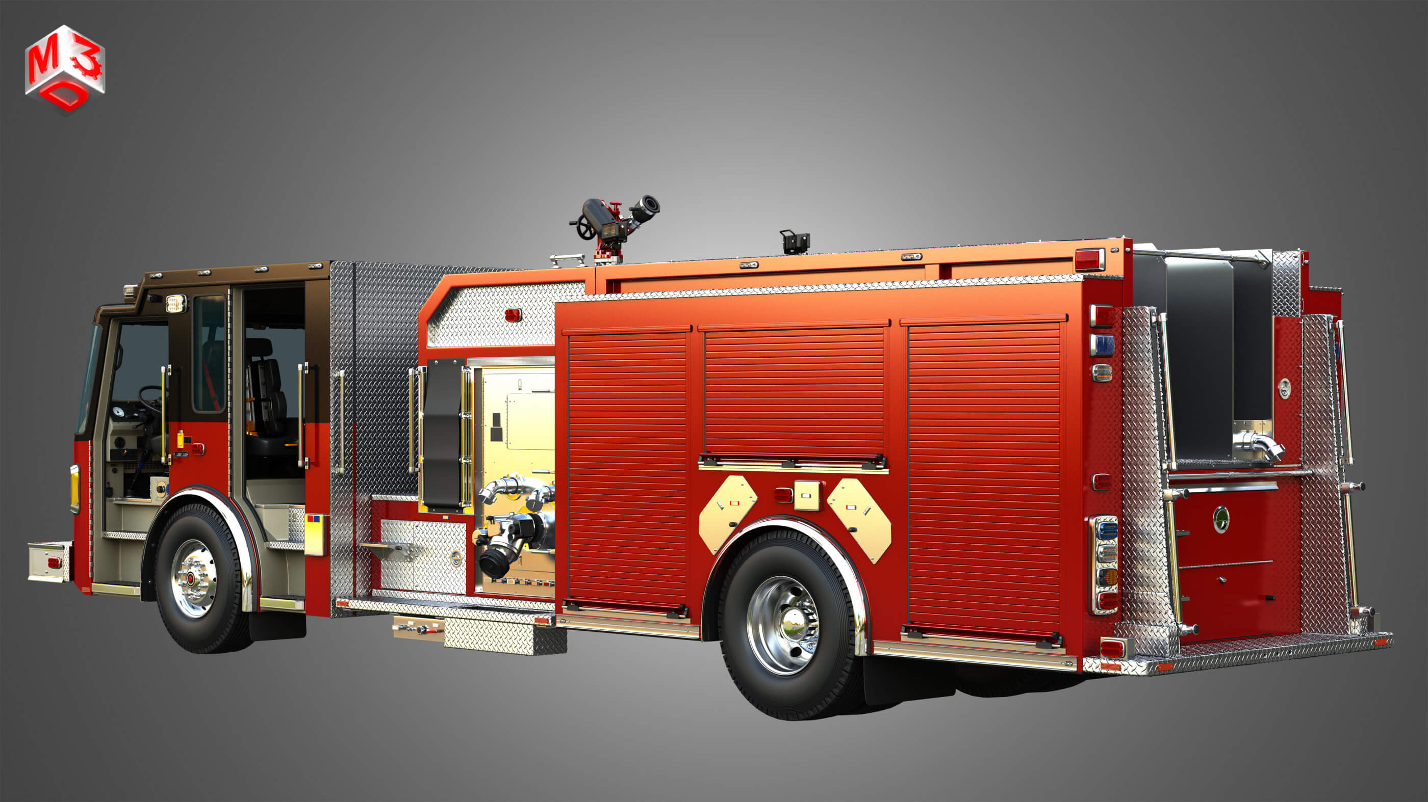 Ferrara Fire Apparatus H-6533 Custom Pumper 3D Model by Markos3d