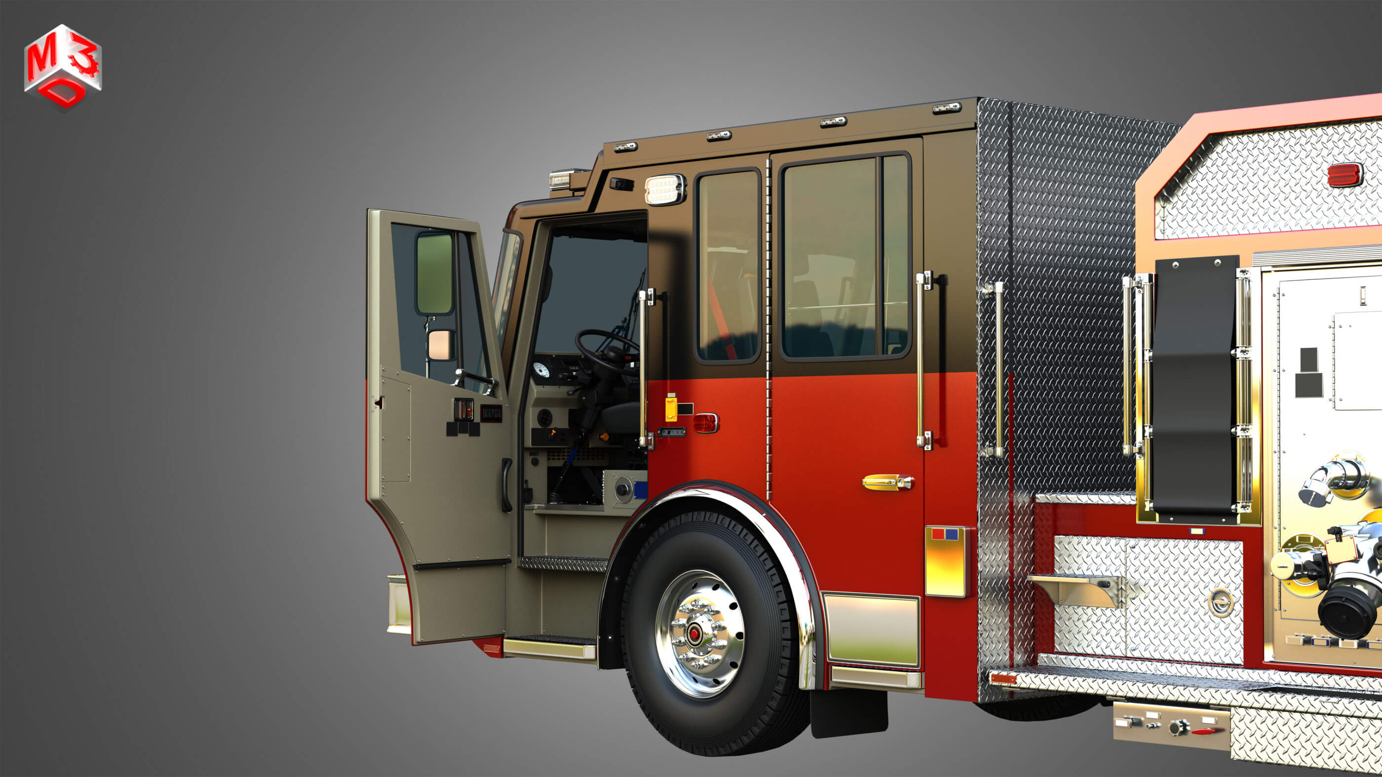 Ferrara Fire Apparatus H-6533 Custom Pumper 3D Model by Markos3d