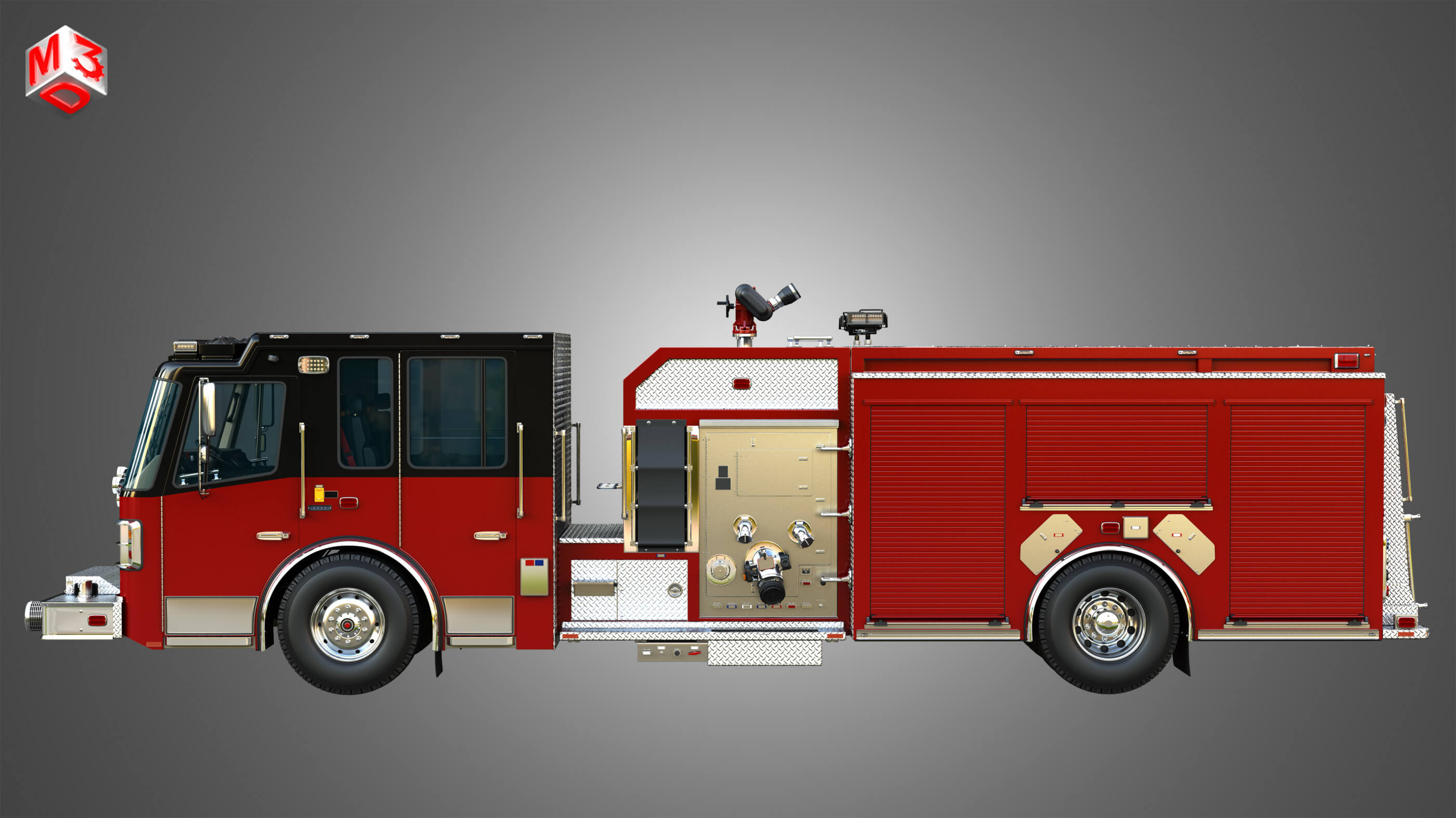 Ferrara Fire Apparatus H-6533 Custom Pumper 3D Model by Markos3d