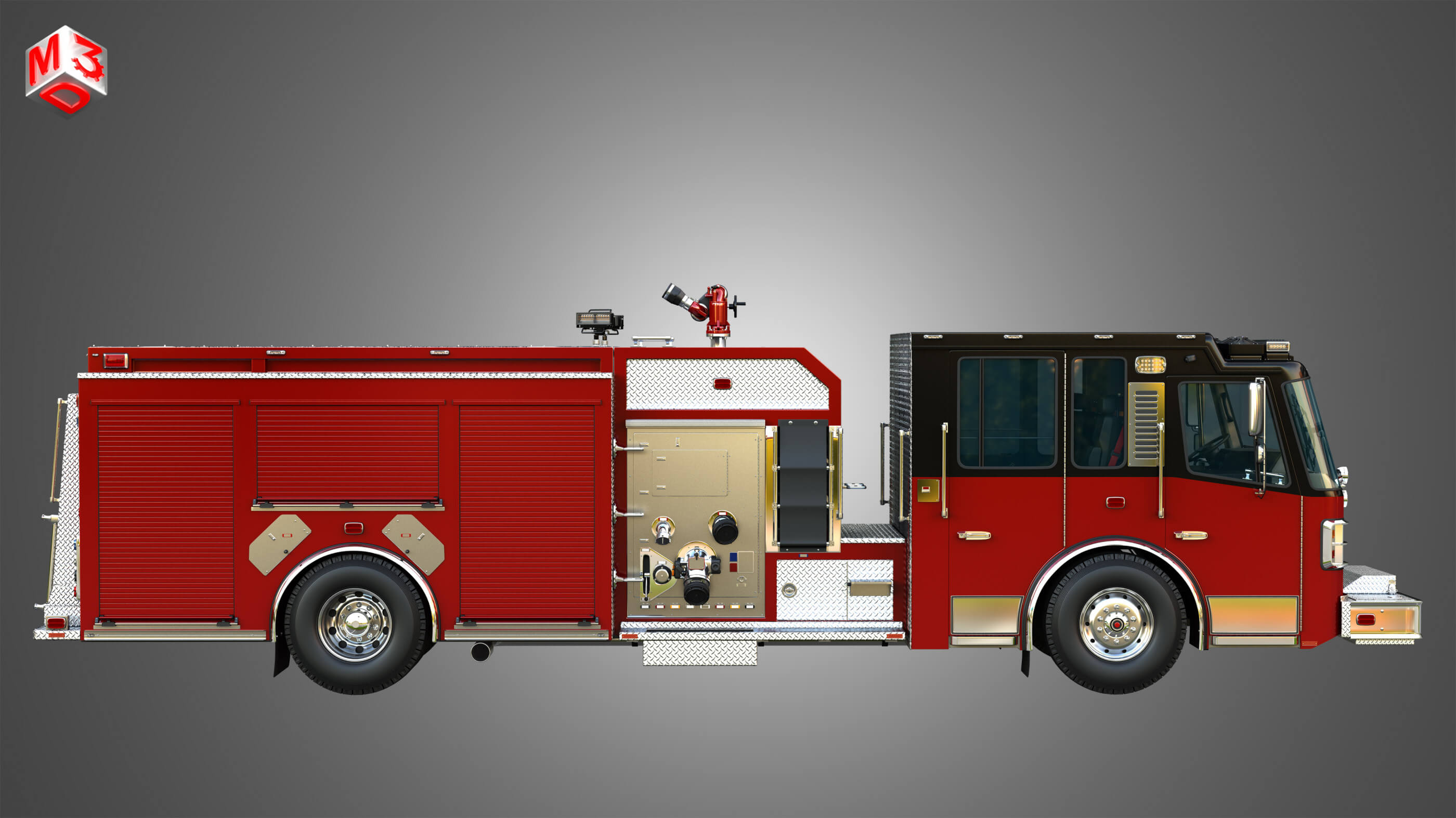 Ferrara Fire Apparatus H-6533 Custom Pumper 3D Model by Markos3d