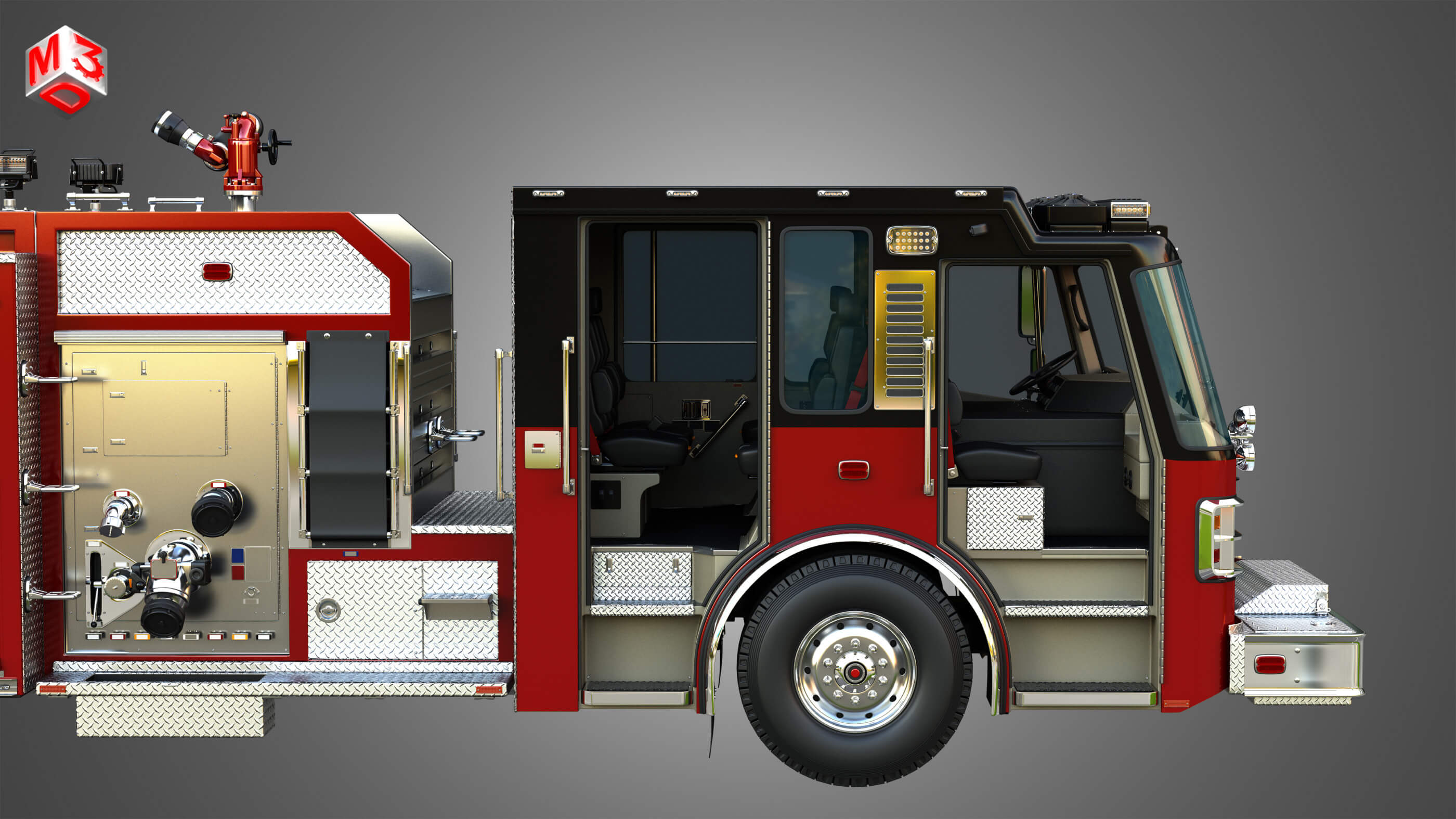 Ferrara Fire Apparatus H-6533 Custom Pumper 3D Model by Markos3d