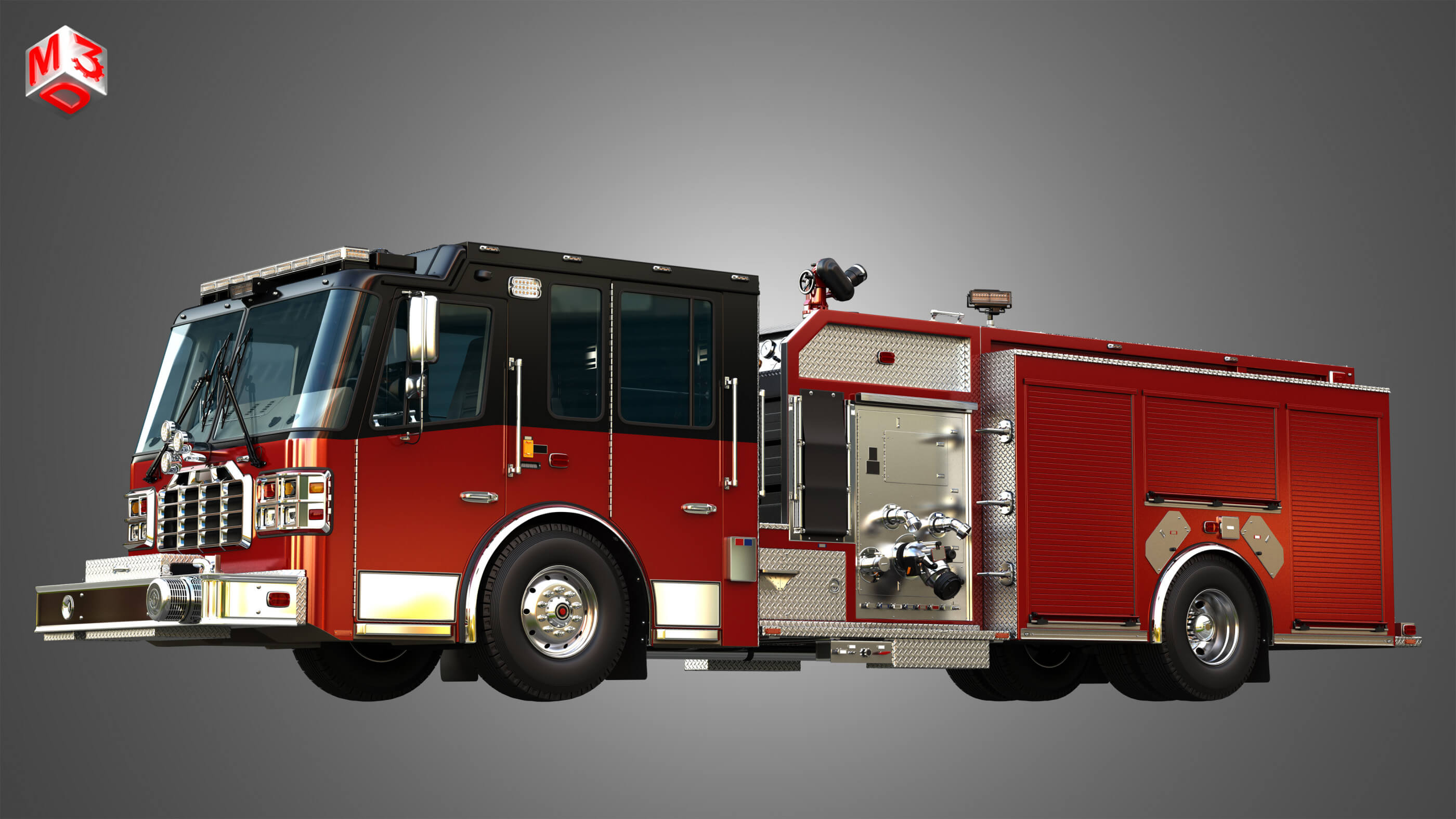 Ferrara Fire Apparatus H-6533 Custom Pumper 3D Model by Markos3d