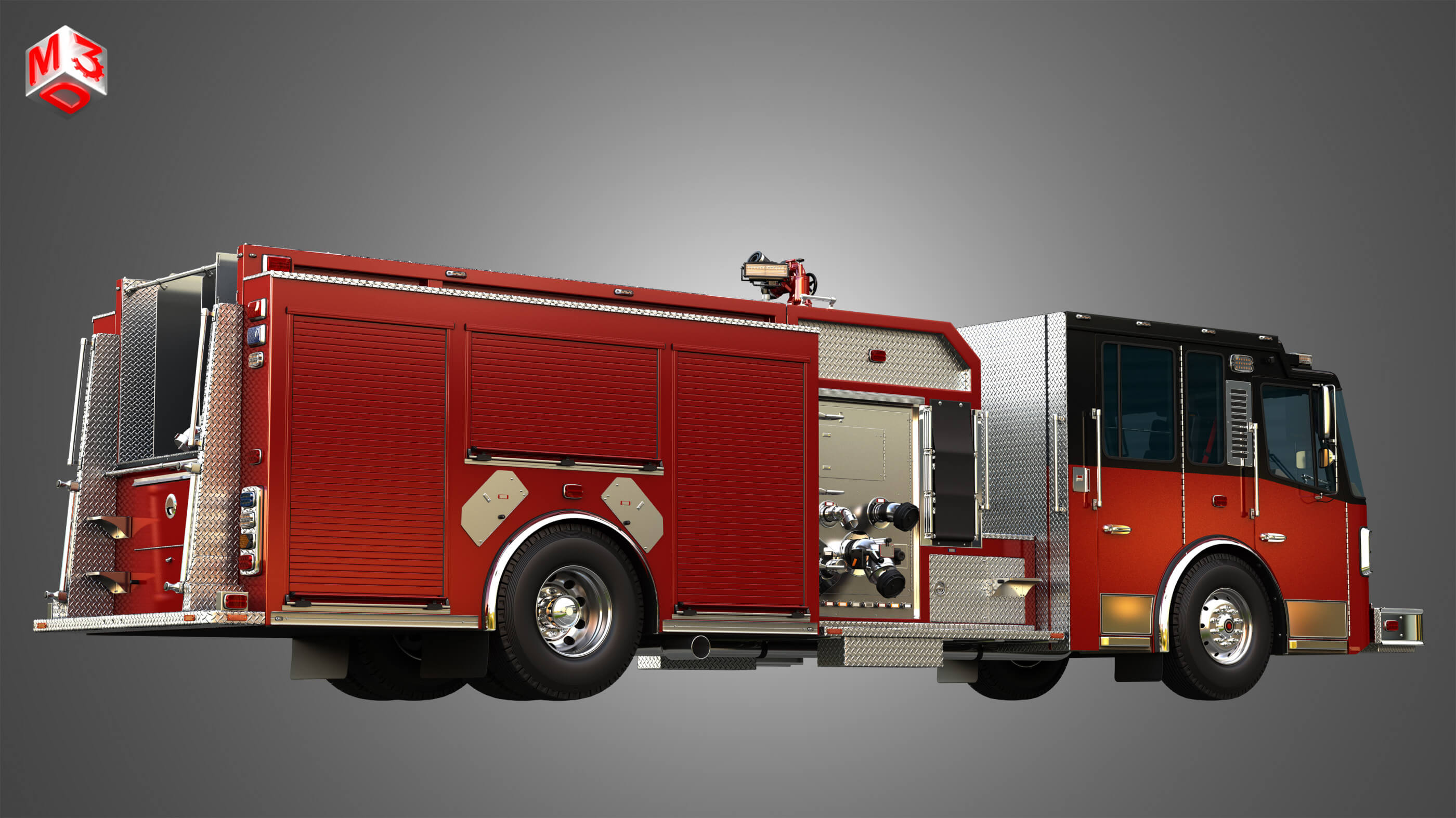 Ferrara Fire Apparatus H-6533 Custom Pumper 3D Model by Markos3d