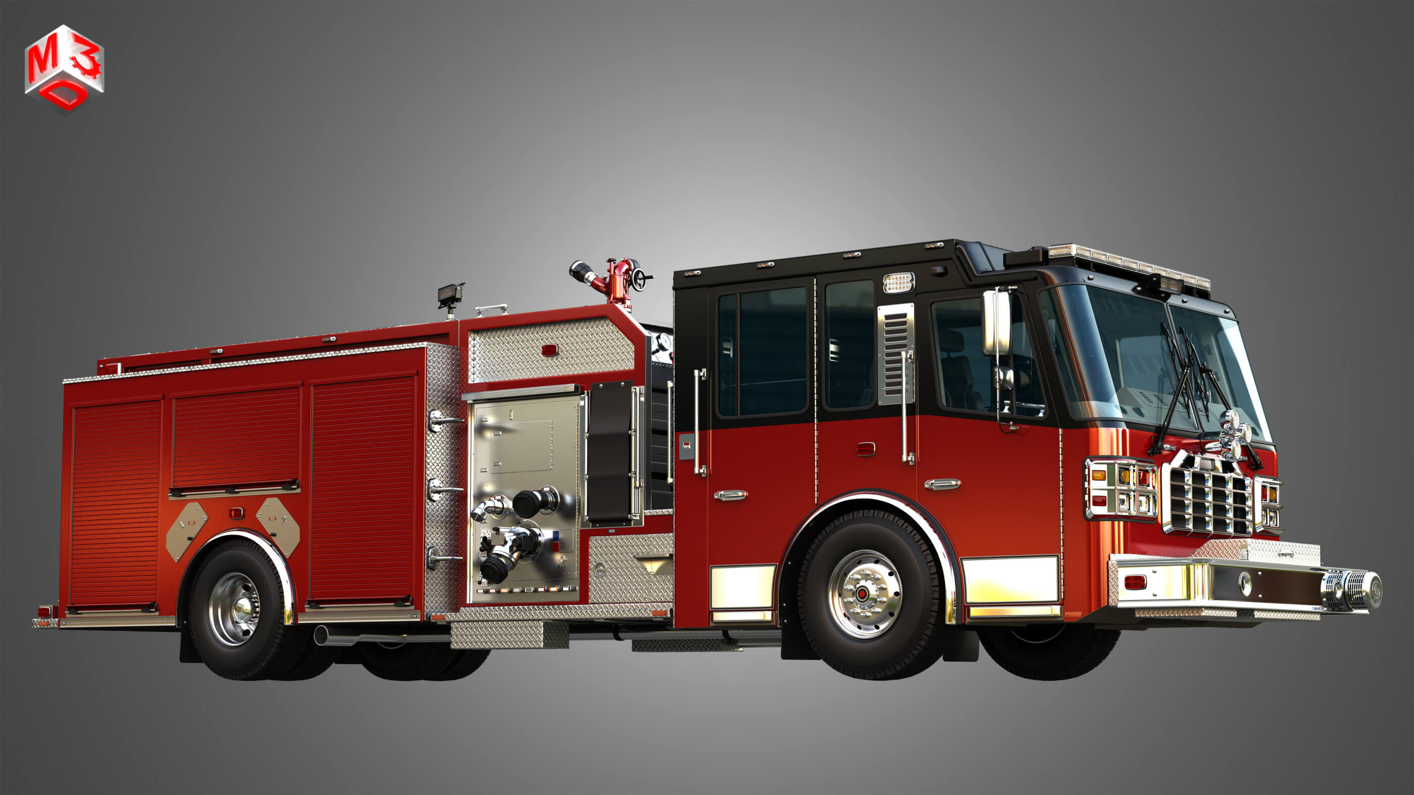 Ferrara Fire Apparatus H-6533 Custom Pumper 3D Model by Markos3d