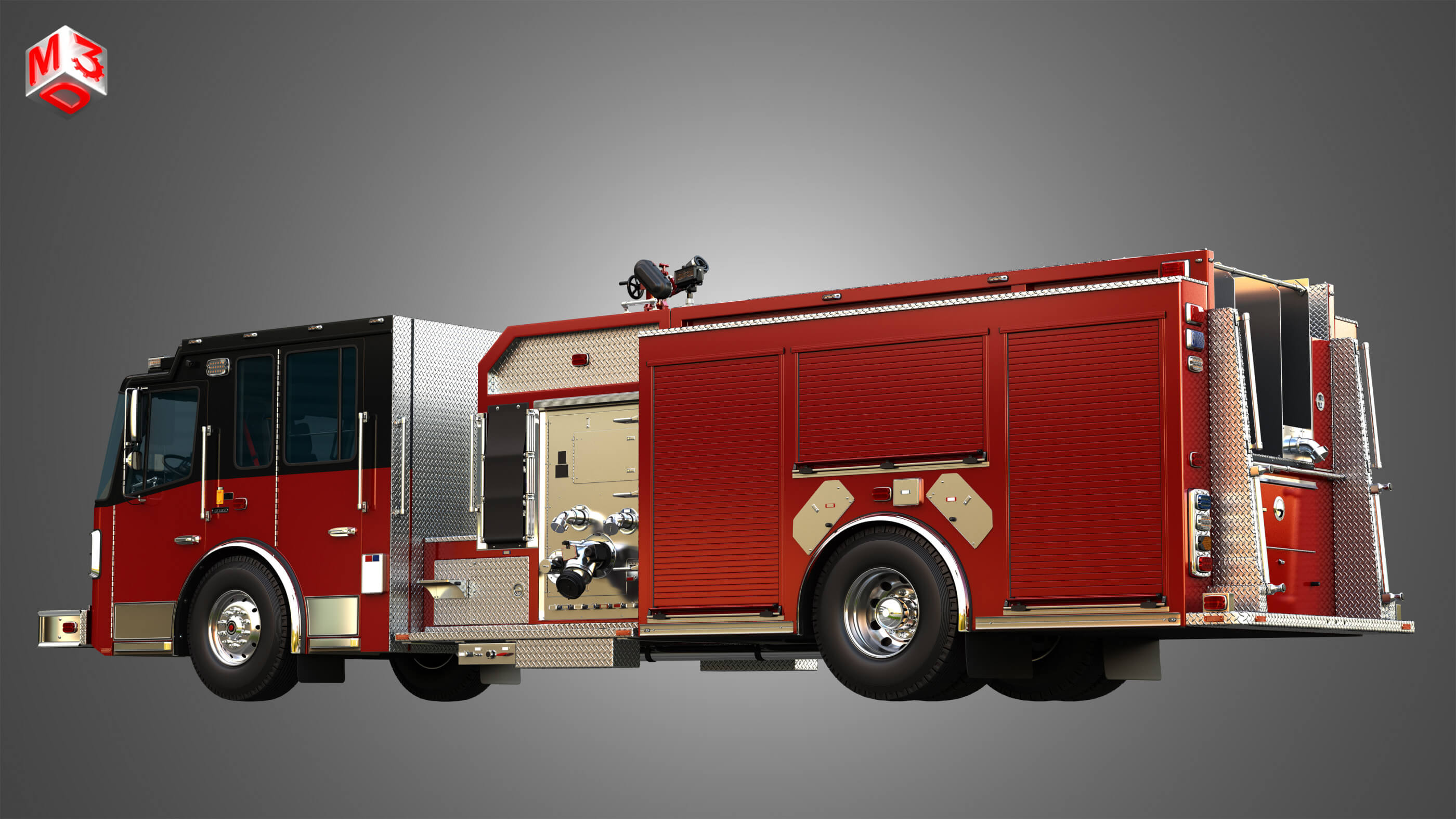 Ferrara Fire Apparatus H-6533 Custom Pumper 3D Model by Markos3d