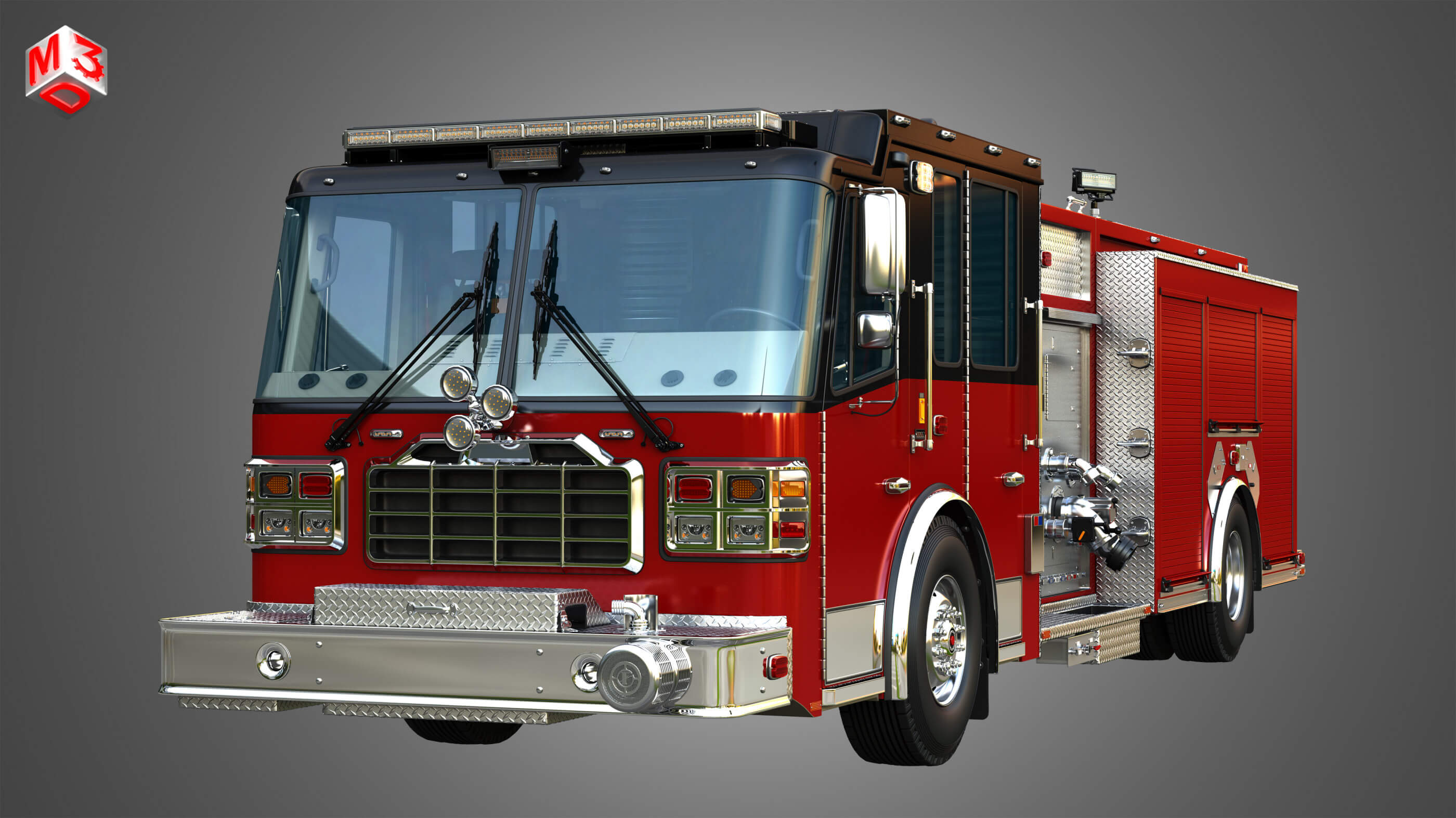 Ferrara Fire Apparatus H-6533 Custom Pumper 3D Model by Markos3d
