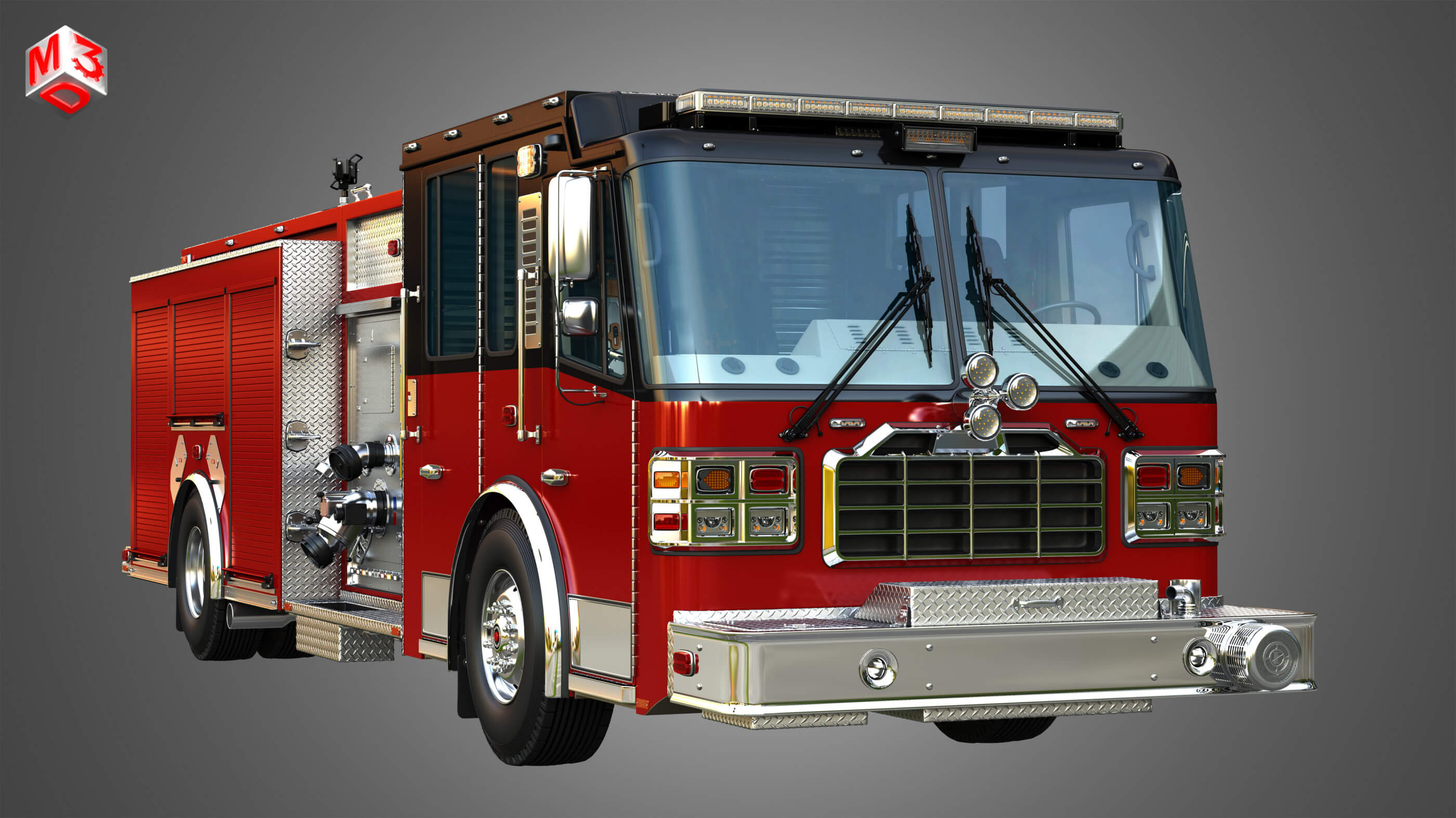 Ferrara Fire Apparatus H-6533 Custom Pumper 3D Model by Markos3d
