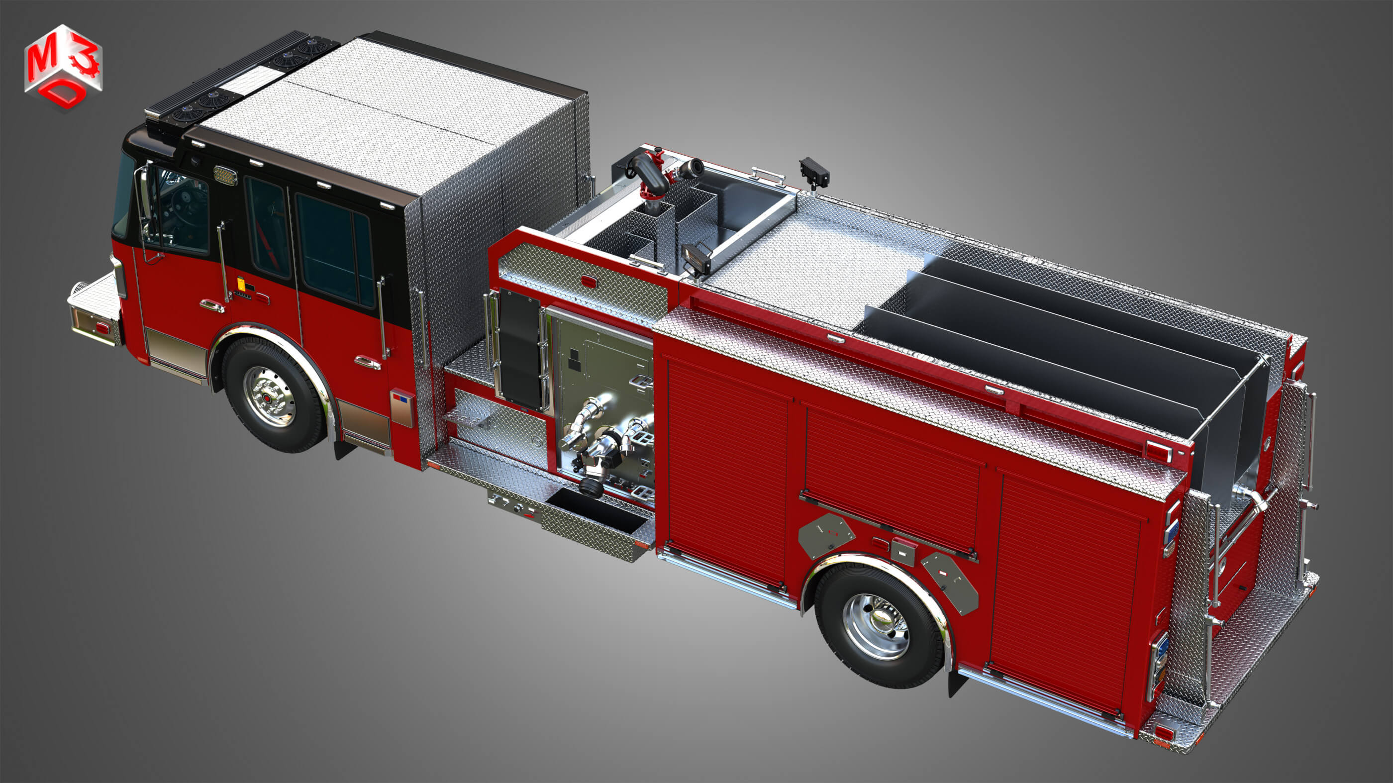 Ferrara Fire Apparatus H-6533 Custom Pumper 3D Model by Markos3d
