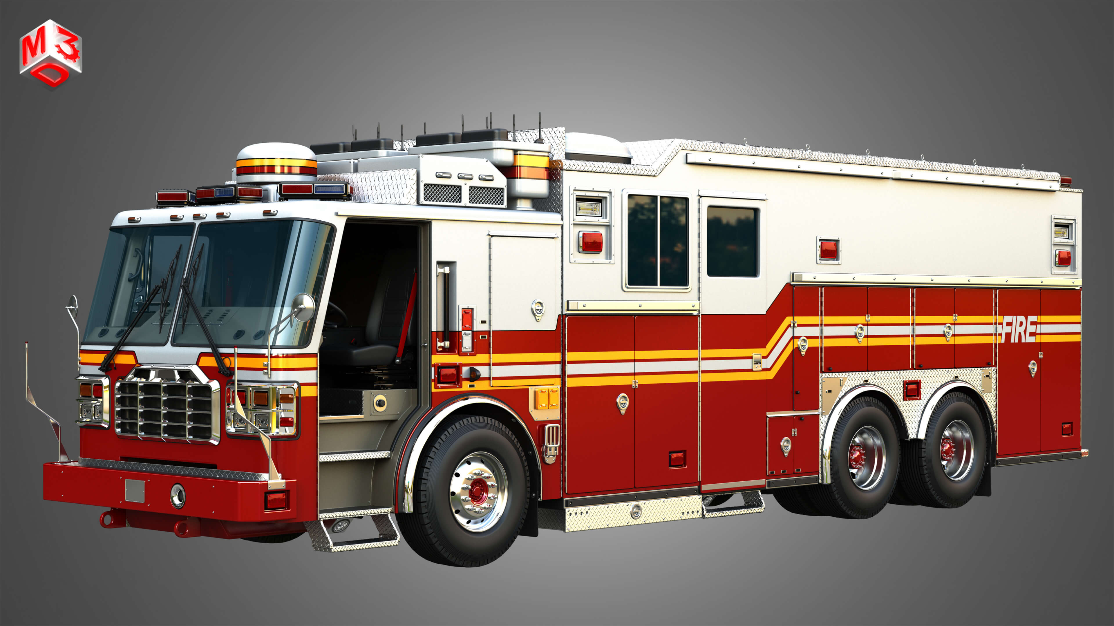 Fire Apparatus - Fdny Ultra Heavy Rescue 3D Model by Markos3d