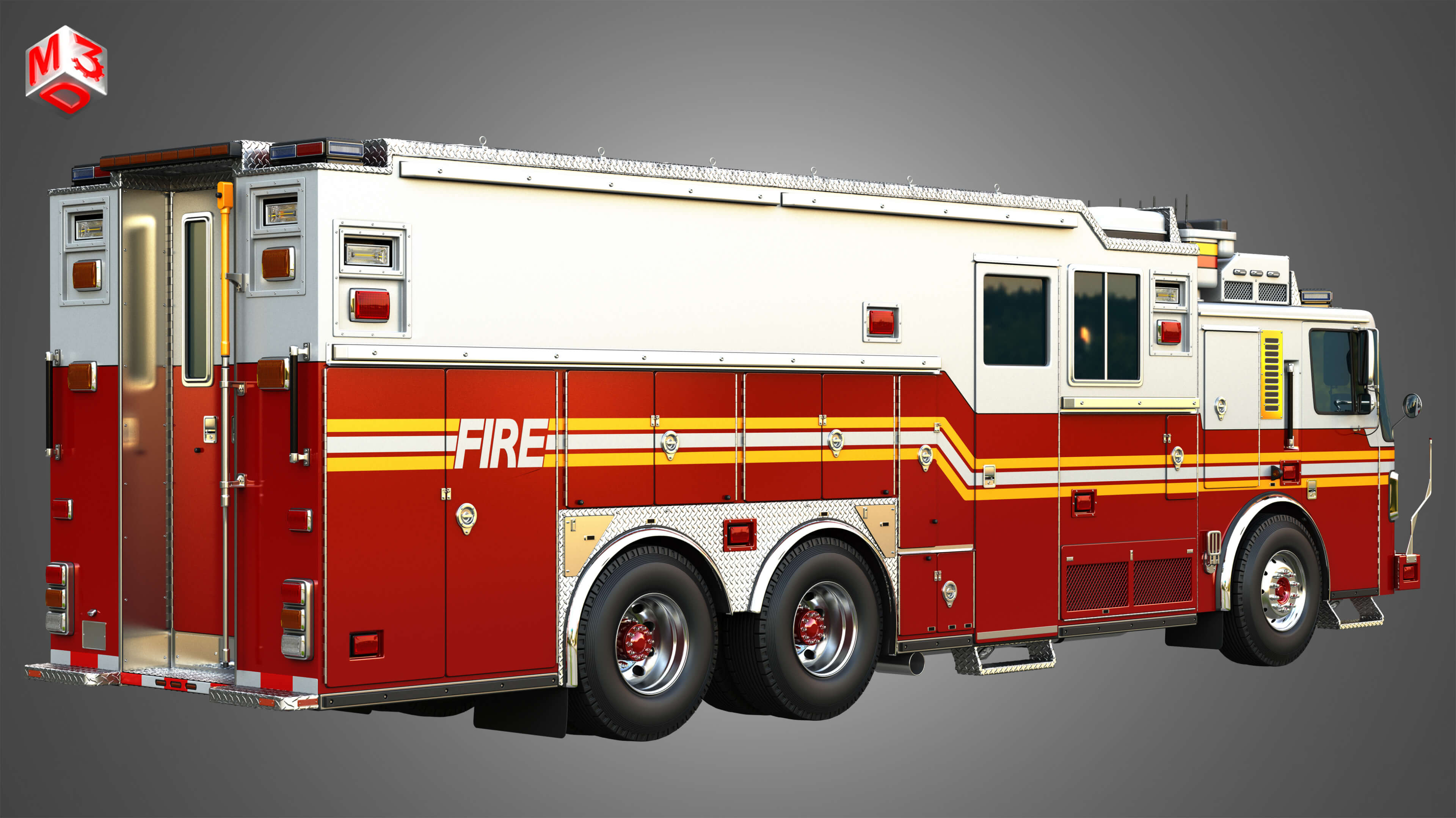 Fire Apparatus - Fdny Ultra Heavy Rescue 3D Model by Markos3d