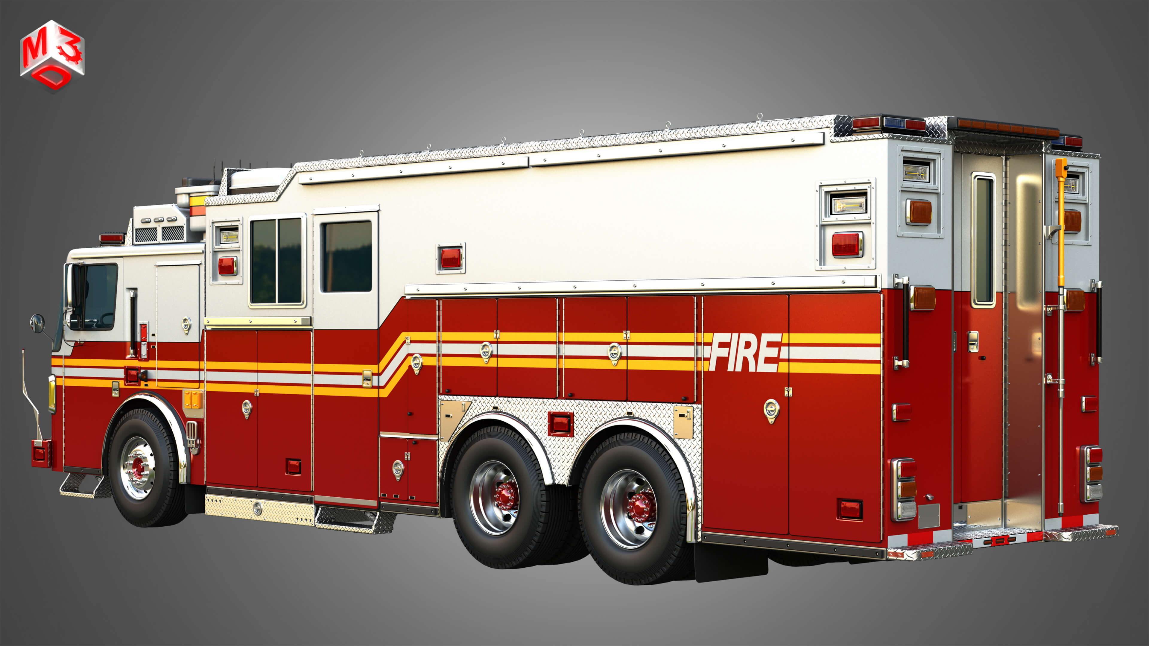 Fire Apparatus - Fdny Ultra Heavy Rescue 3D Model by Markos3d