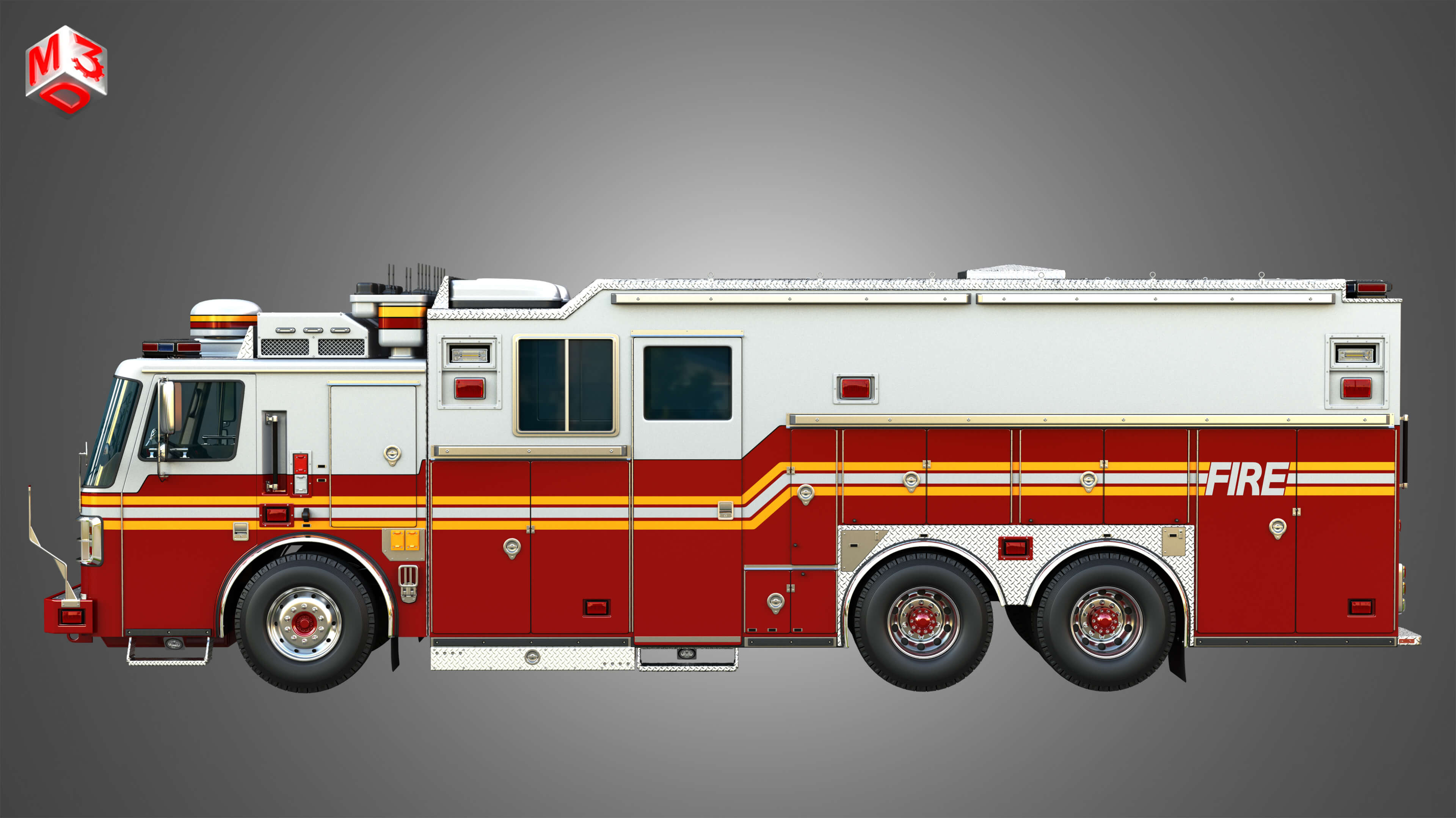 Fire Apparatus - Fdny Ultra Heavy Rescue 3D Model by Markos3d