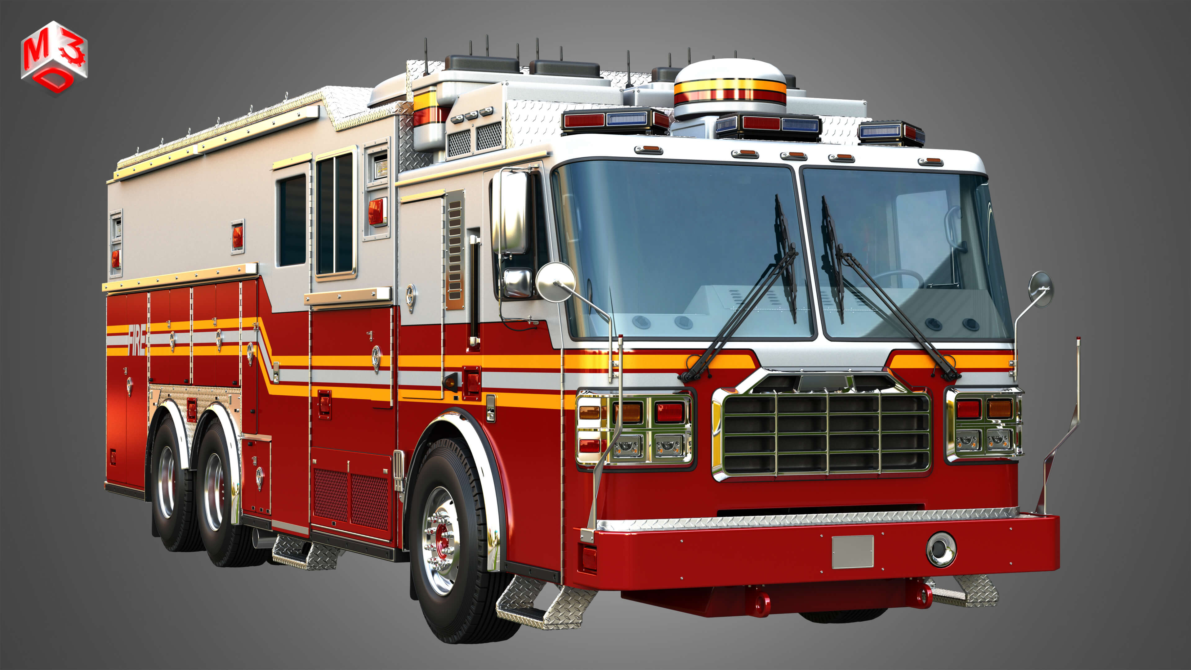 Fire Apparatus - Fdny Ultra Heavy Rescue 3D Model by Markos3d