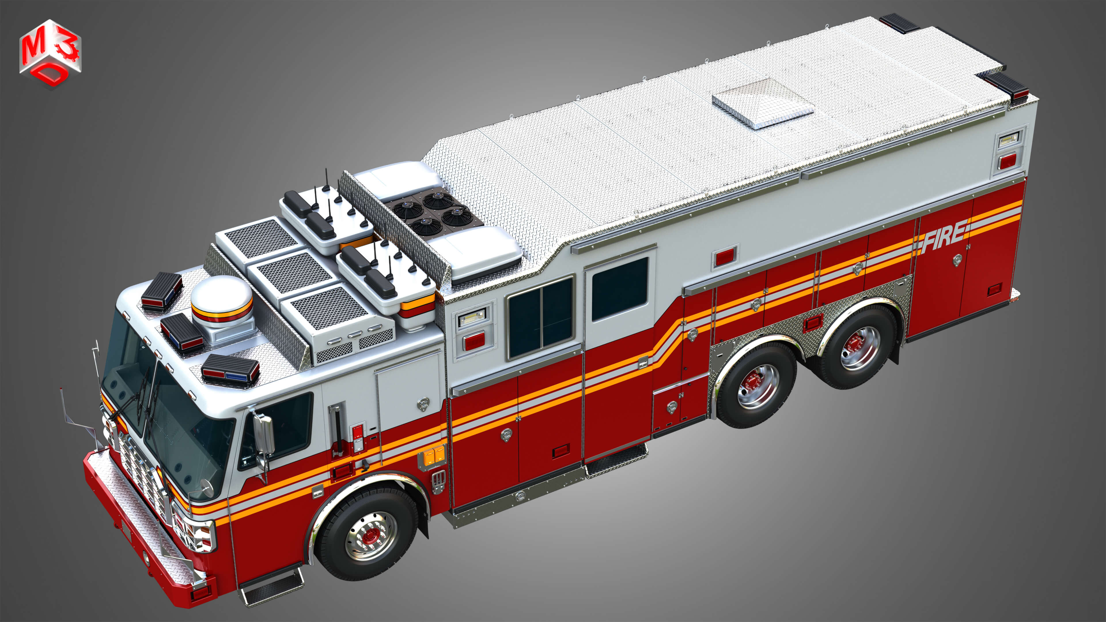 Fire Apparatus - Fdny Ultra Heavy Rescue 3D Model by Markos3d