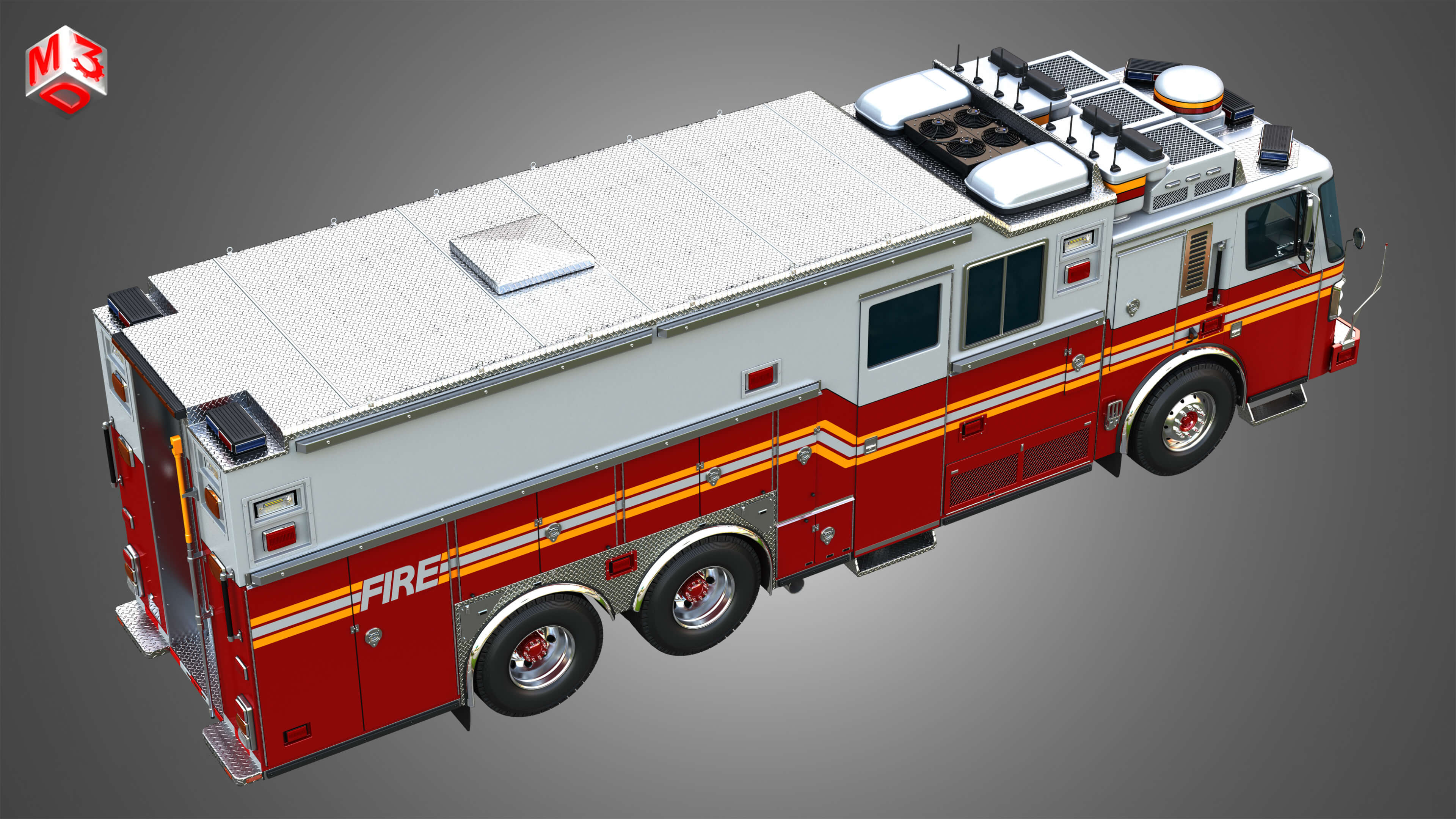 Fire Apparatus - Fdny Ultra Heavy Rescue 3D Model by Markos3d
