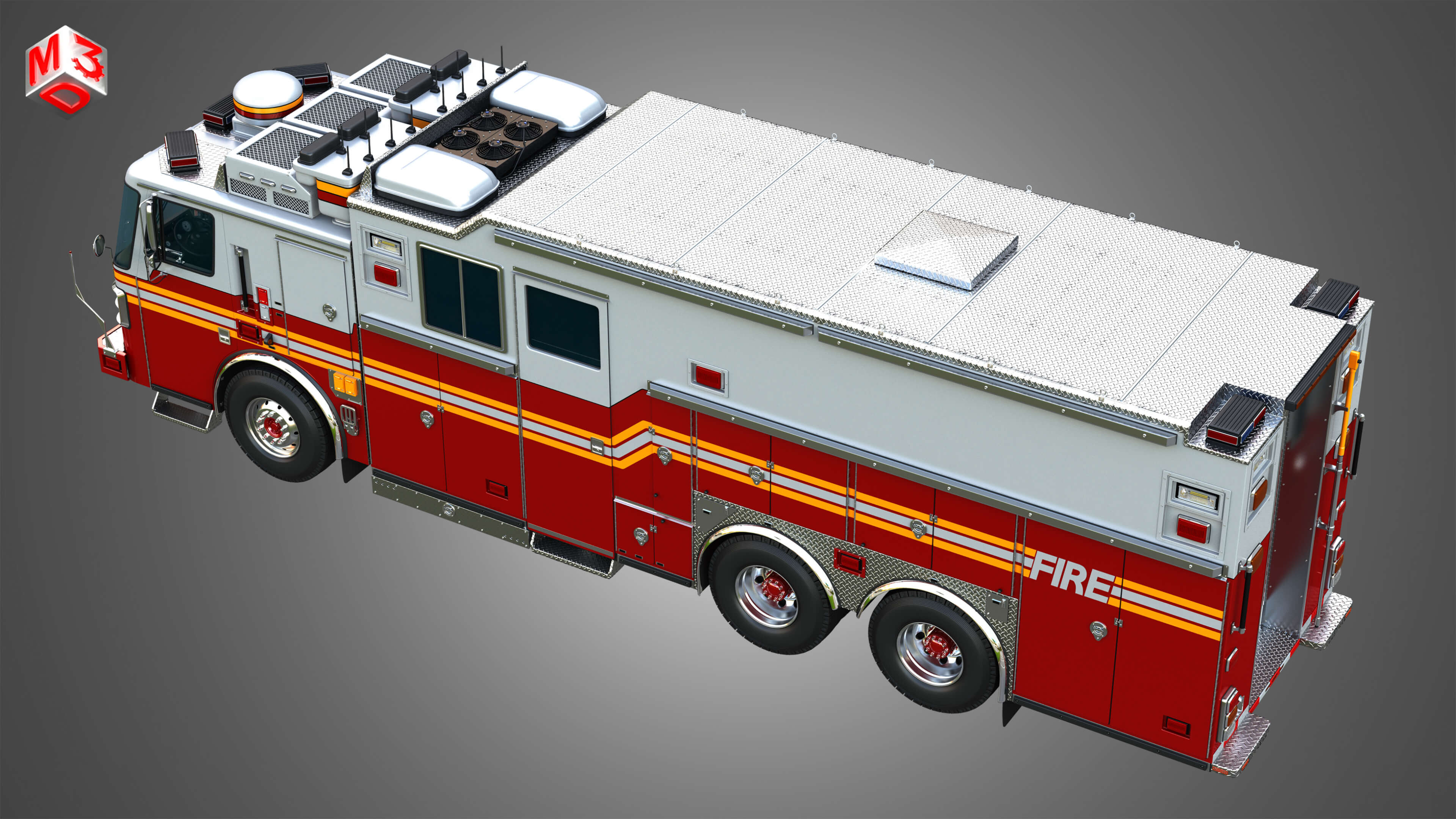 Fire Apparatus - Fdny Ultra Heavy Rescue 3D Model by Markos3d