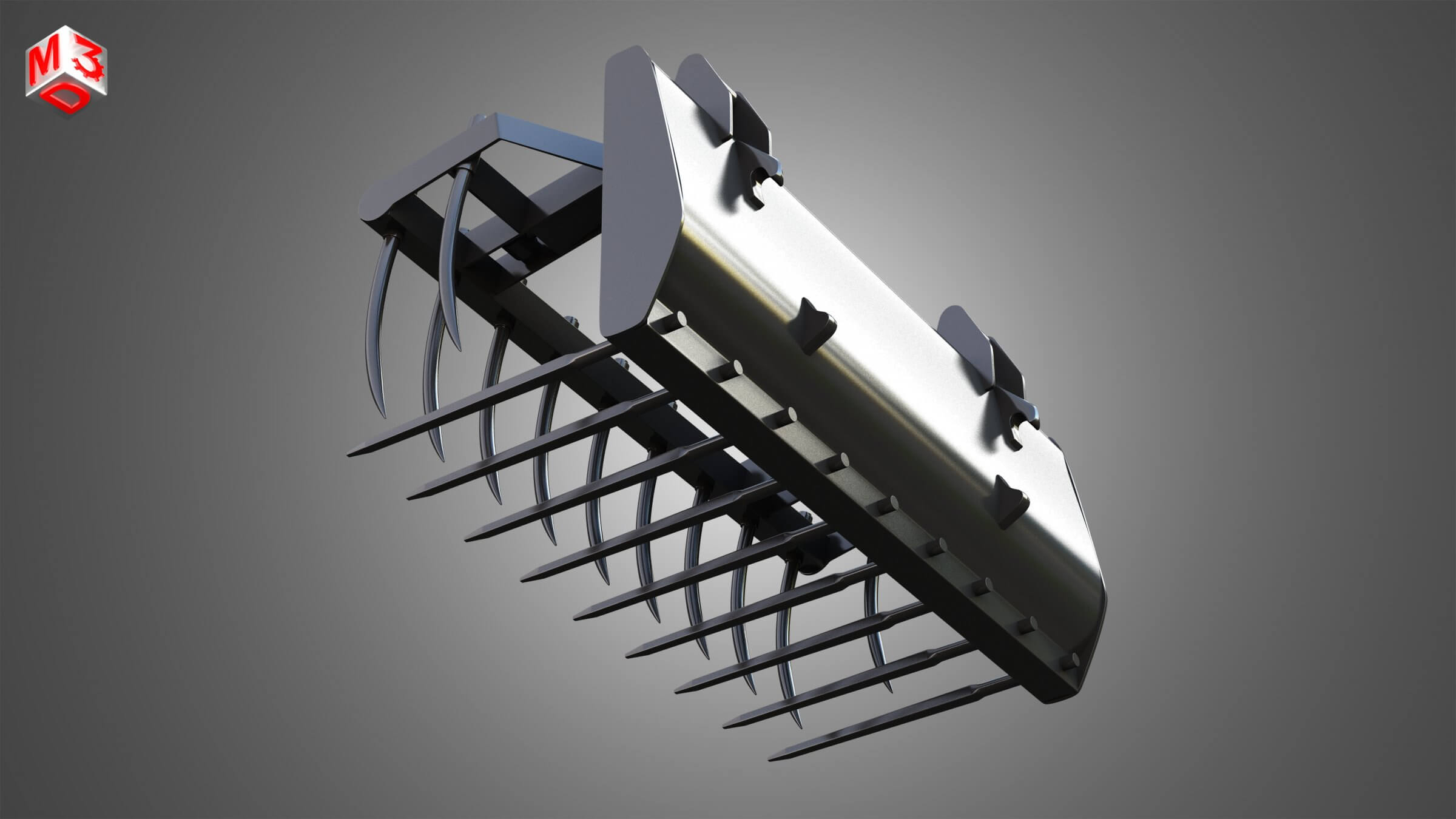 Fork with Grapple - Front Loader 3D Model by Markos3d