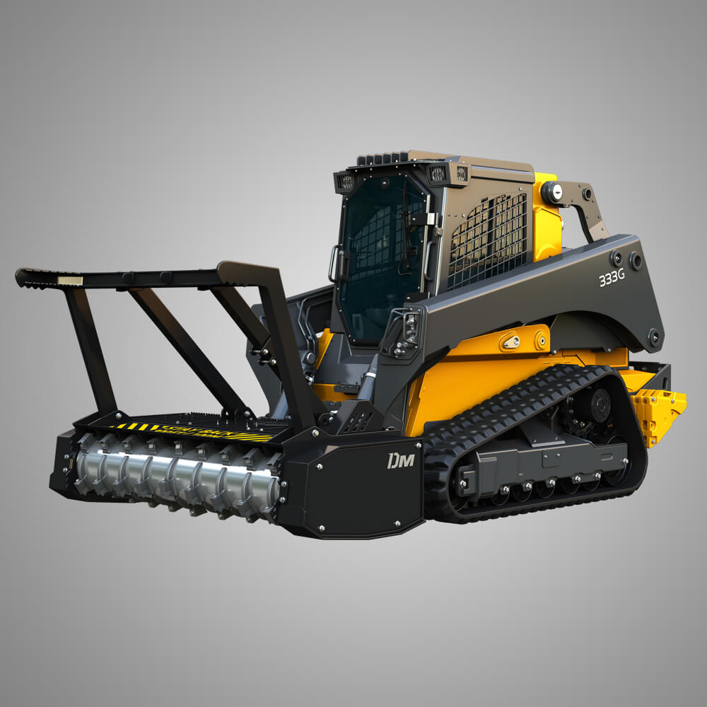 333G Compact Track Loader - Drum Mulcher 3D Render by Markos3d