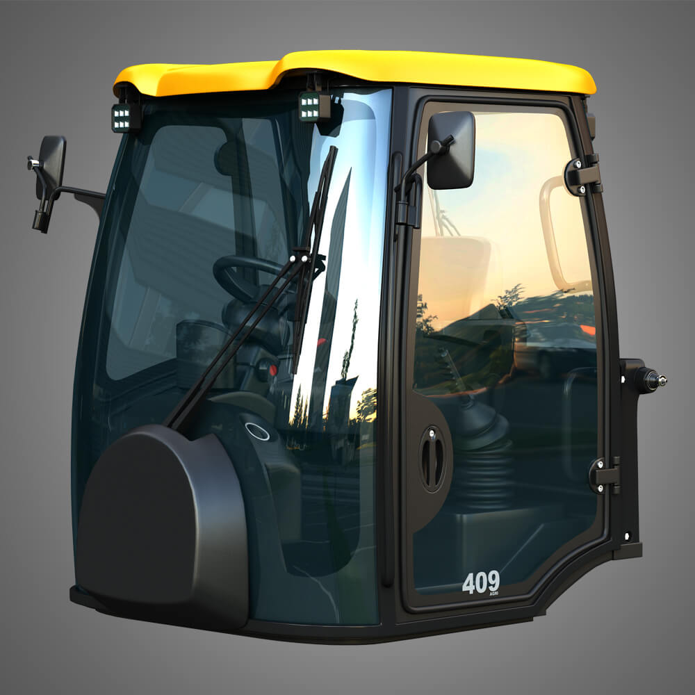 409 AGRI Wheel Loader Cabin 3D Render, Digital Art by Markos3d