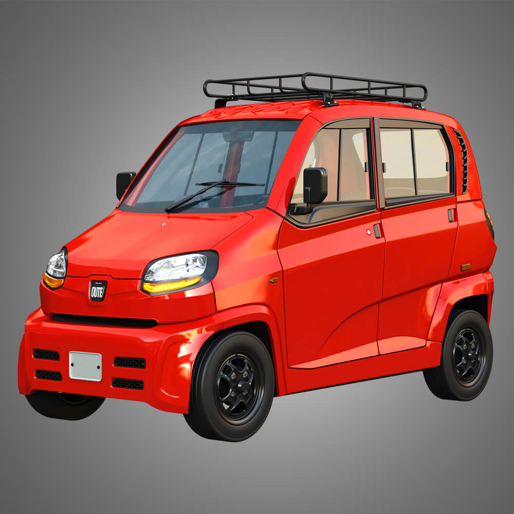 Bajaj Qute Car 3D Render, Digital Art by Markos3d