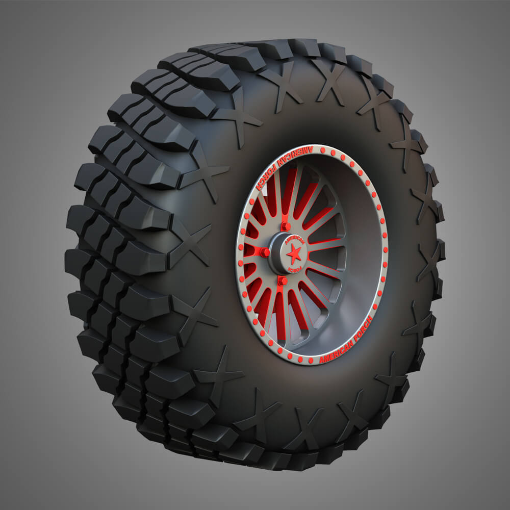 Buggy Wheel and Tire 2 3D Render, Digital Art by Markos3d