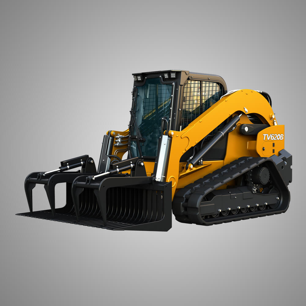 Case - TV620B Compact Track Loader - Rock Grapple 3D Render