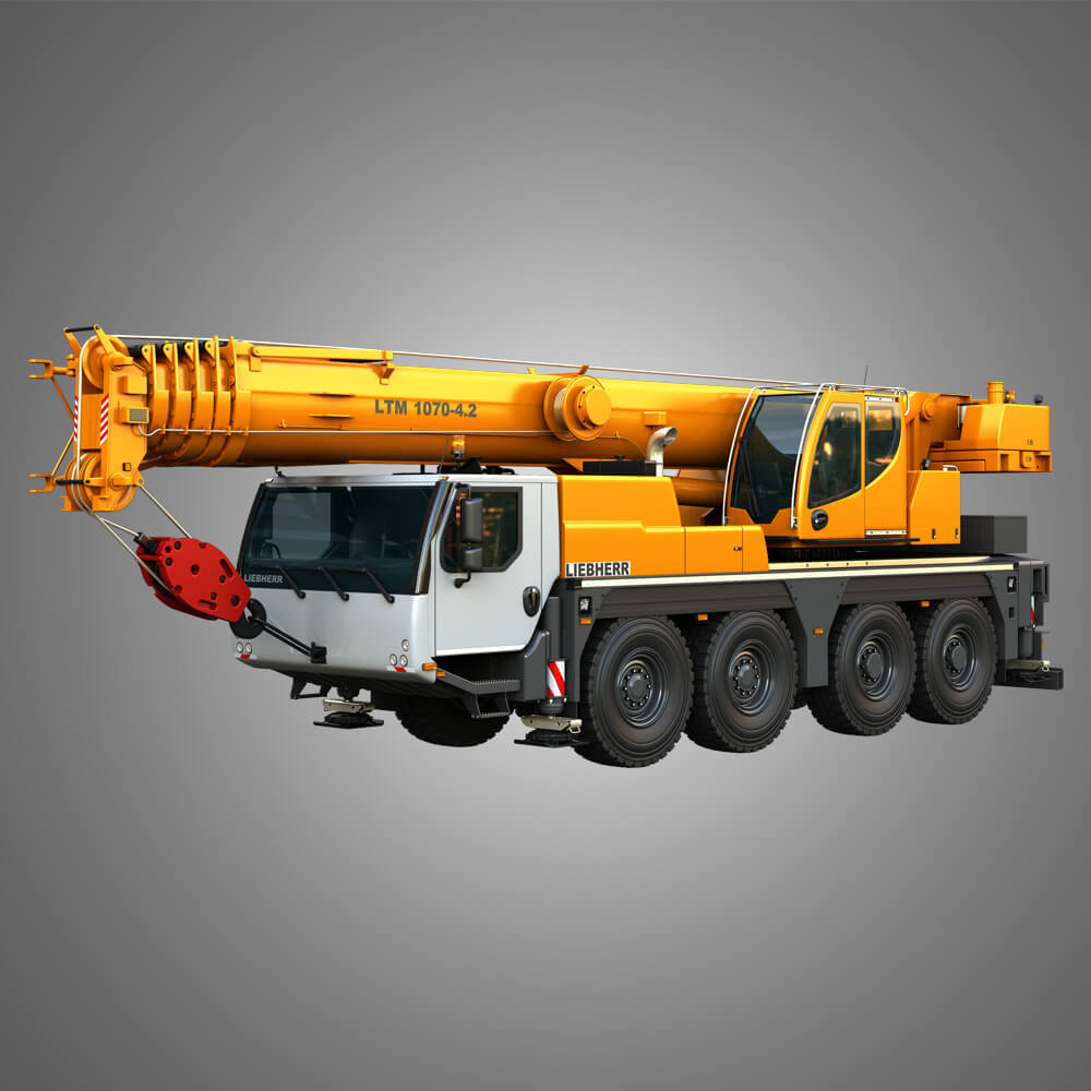 LTM 1070-4-2 Mobile Crane 3D Render, Digital Art by Markos3d