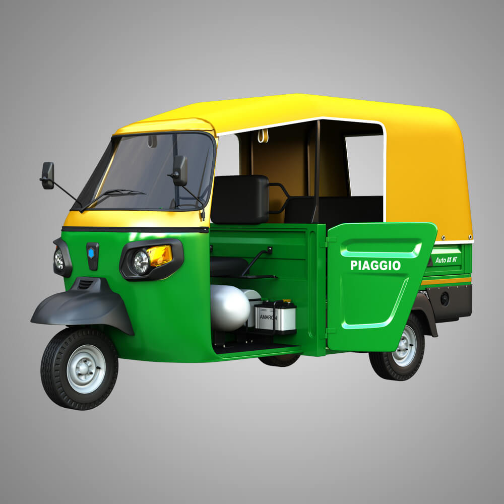 Piaggio Ape Auto HT DX 300cc CNG 3D Render by Markos3d