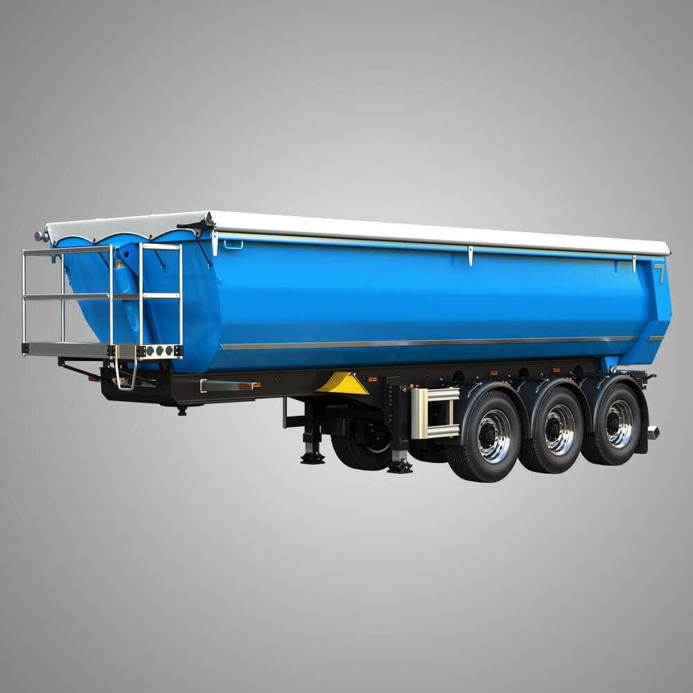 Tipper Semi-Trailer 3D Render, Digital Art by Markos3d