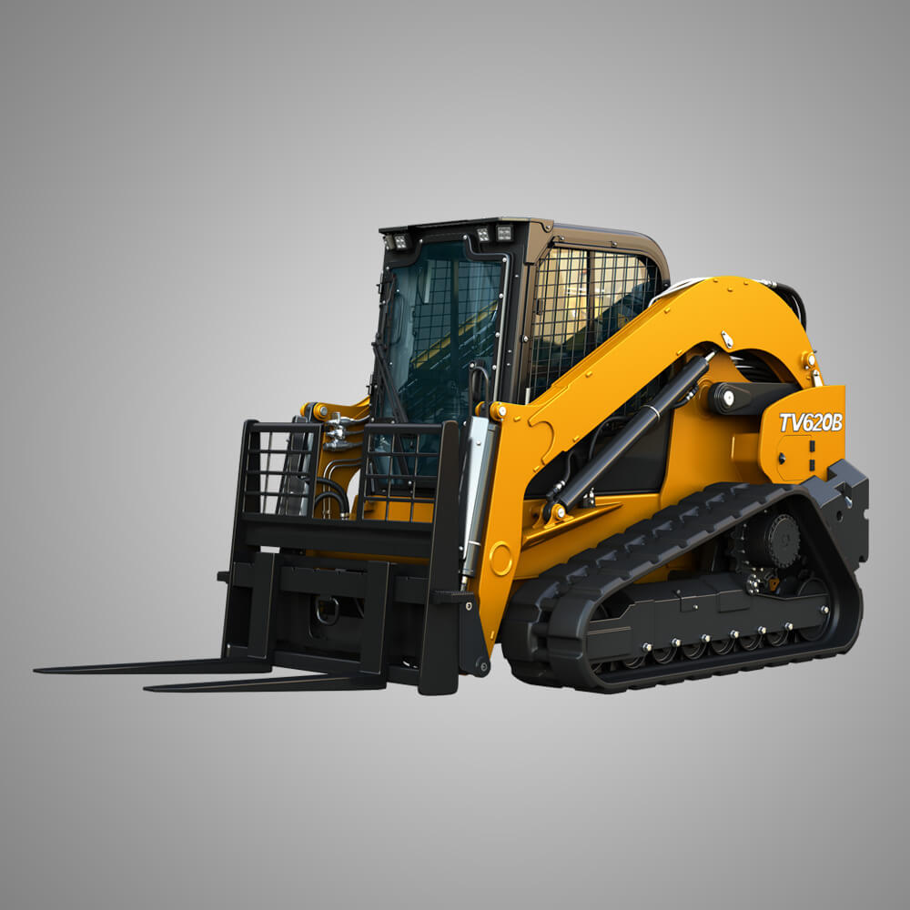 TV620B Compact Track Loader - Pallet Fork 3D Render by Markos3d