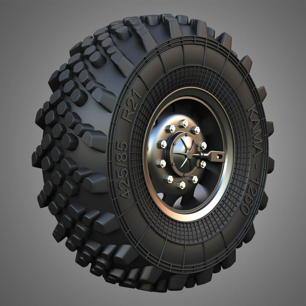 Ural Truck - Wheel&Tire 3D Render | RenderHub Gallery