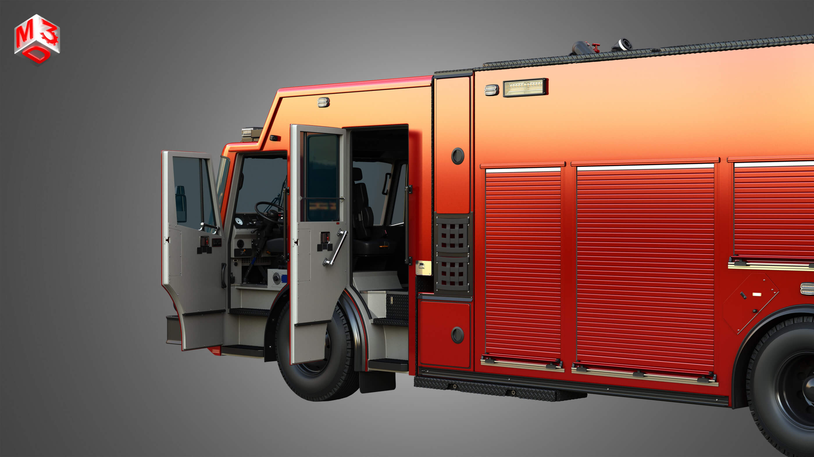 H-6480 - Fire Apparatus - MVP Rescue Pumper 3D Model by Markos3d
